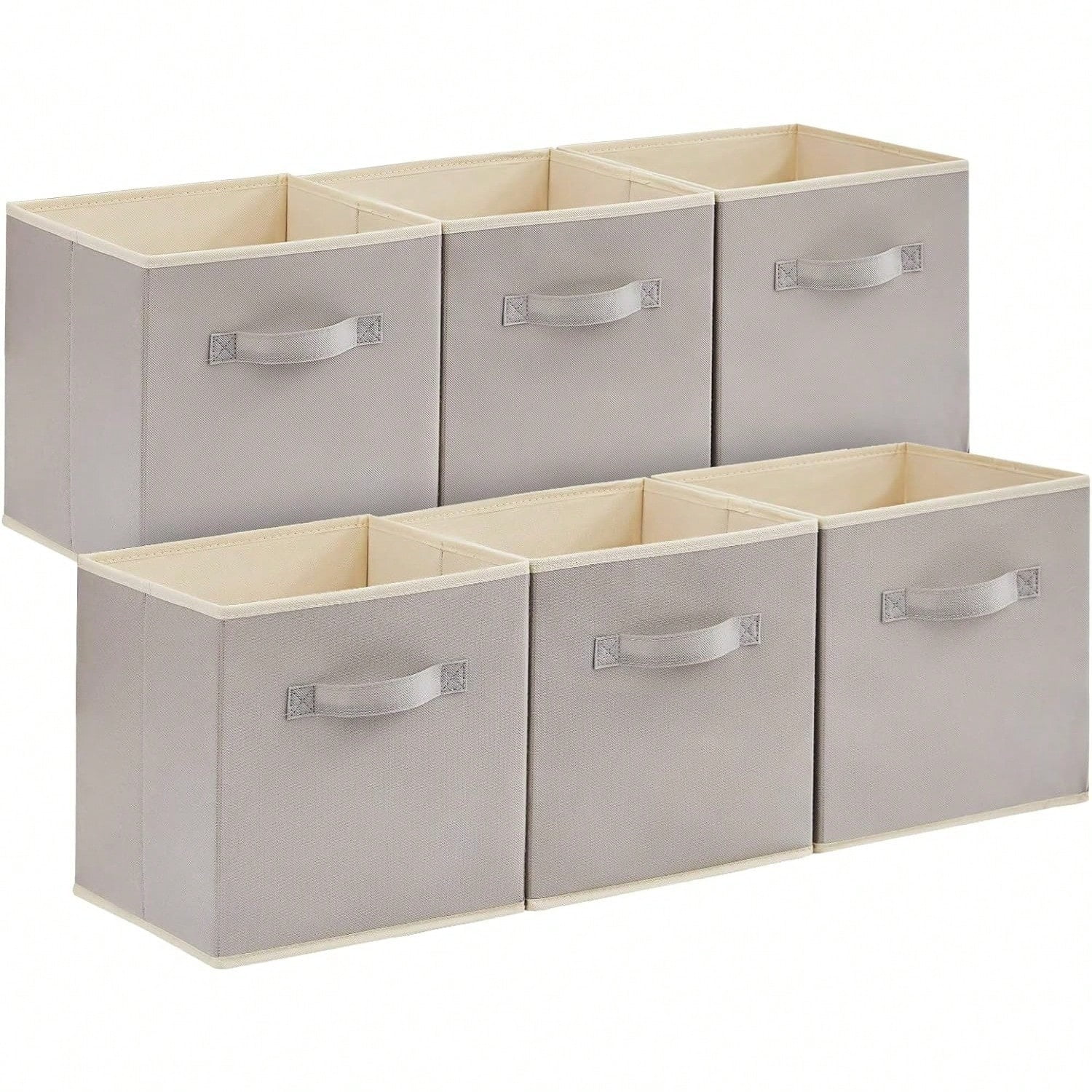 11-inch collapsible storage cubes—set of 6 foldable fabric bins in ...