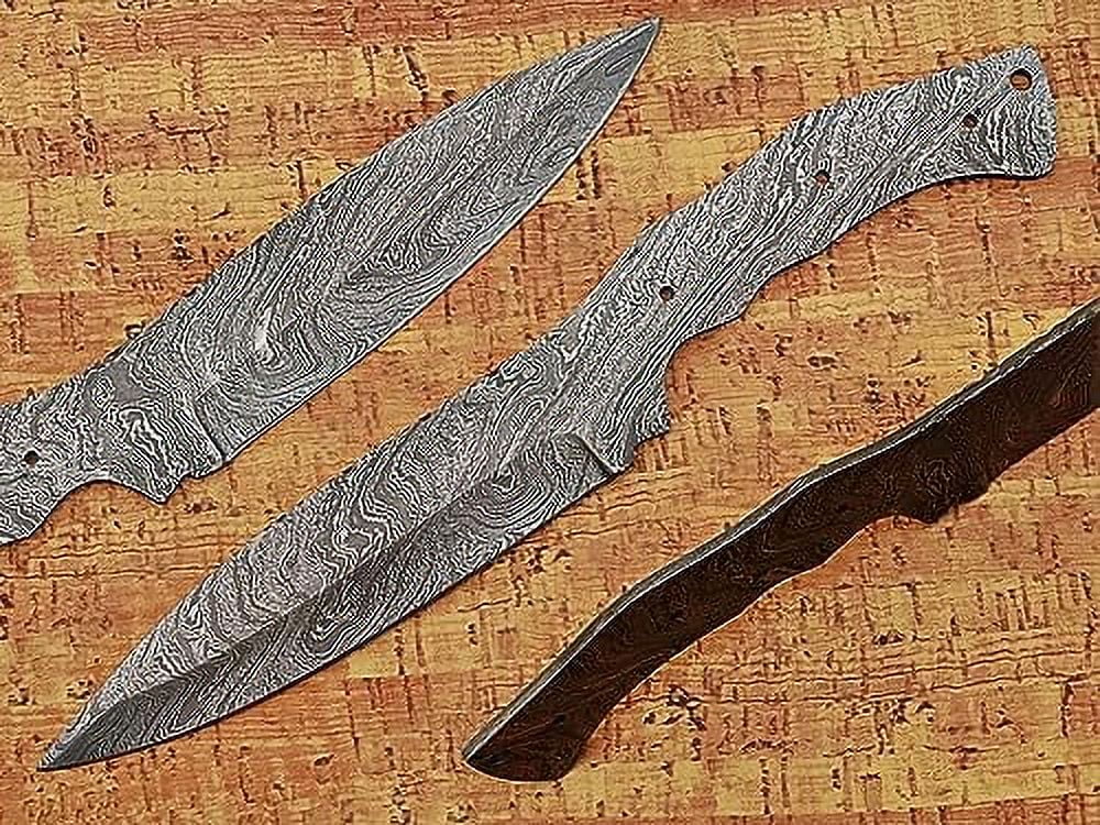 11 inches Long Drop Point Blank Blade, Hand Forged Twist Pattern ...
