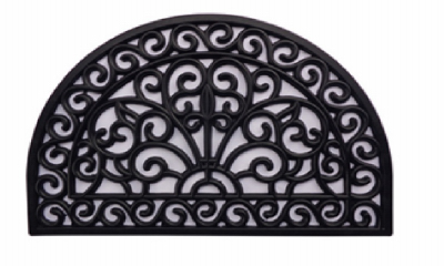 11 mm Rubber Iron Gate Mat Scroll Half Round Mat., Each - Walmart.com