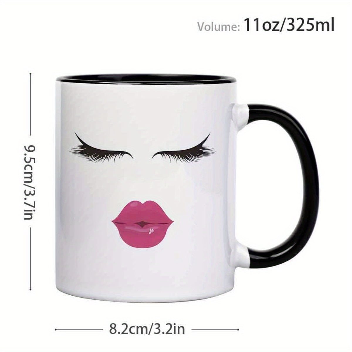 This 11-ounce ceramic coffee cup features a playful and humorous satire ...