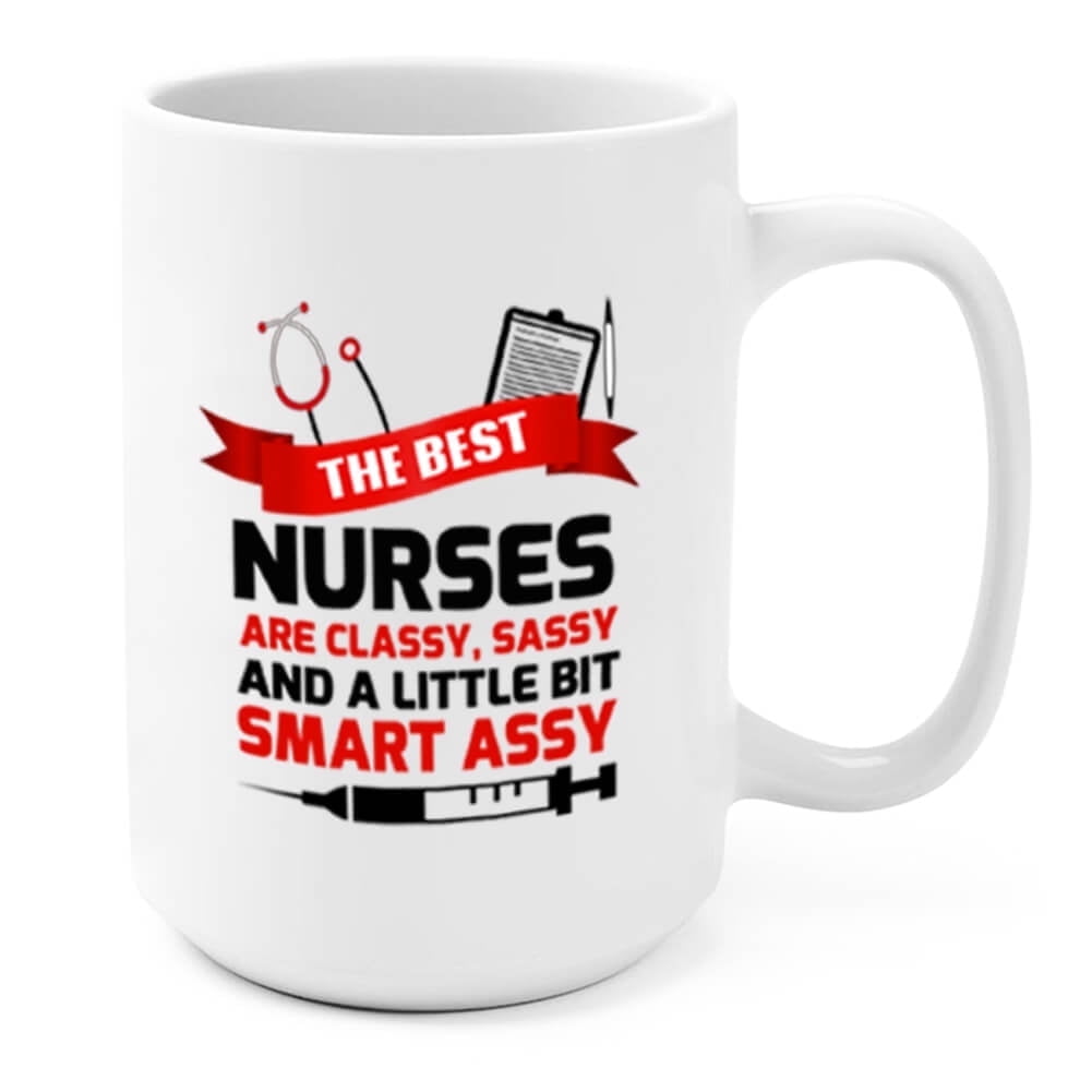 11 oz Ceramic Nurse's Day Mug - The Best Nurses Coffee Mugs, White11 oz ...