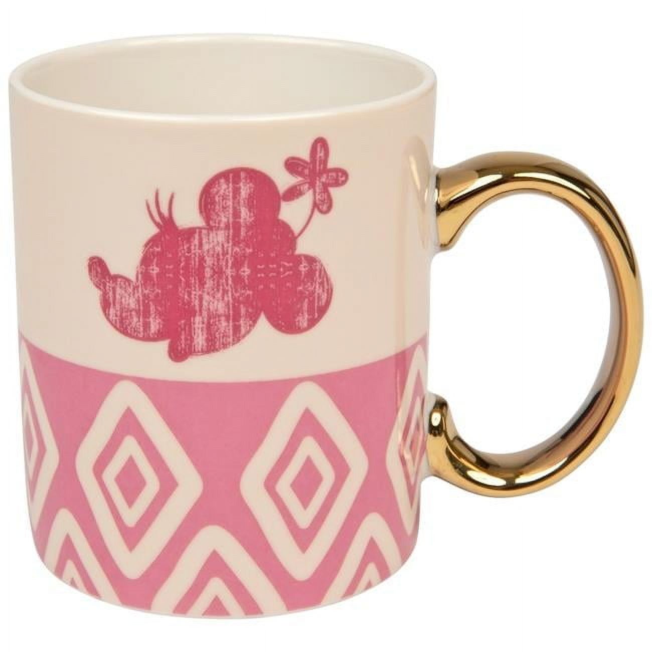 11 oz Disney Pattern with Gold Handle Ceramic Mug - Walmart.com