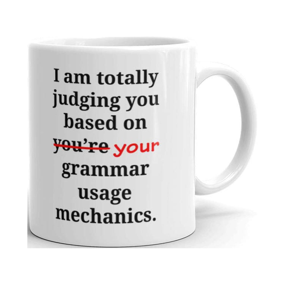 11 oz Grammar Mugs I'm Judging You Based On Your Grammar Usage Coffee ...