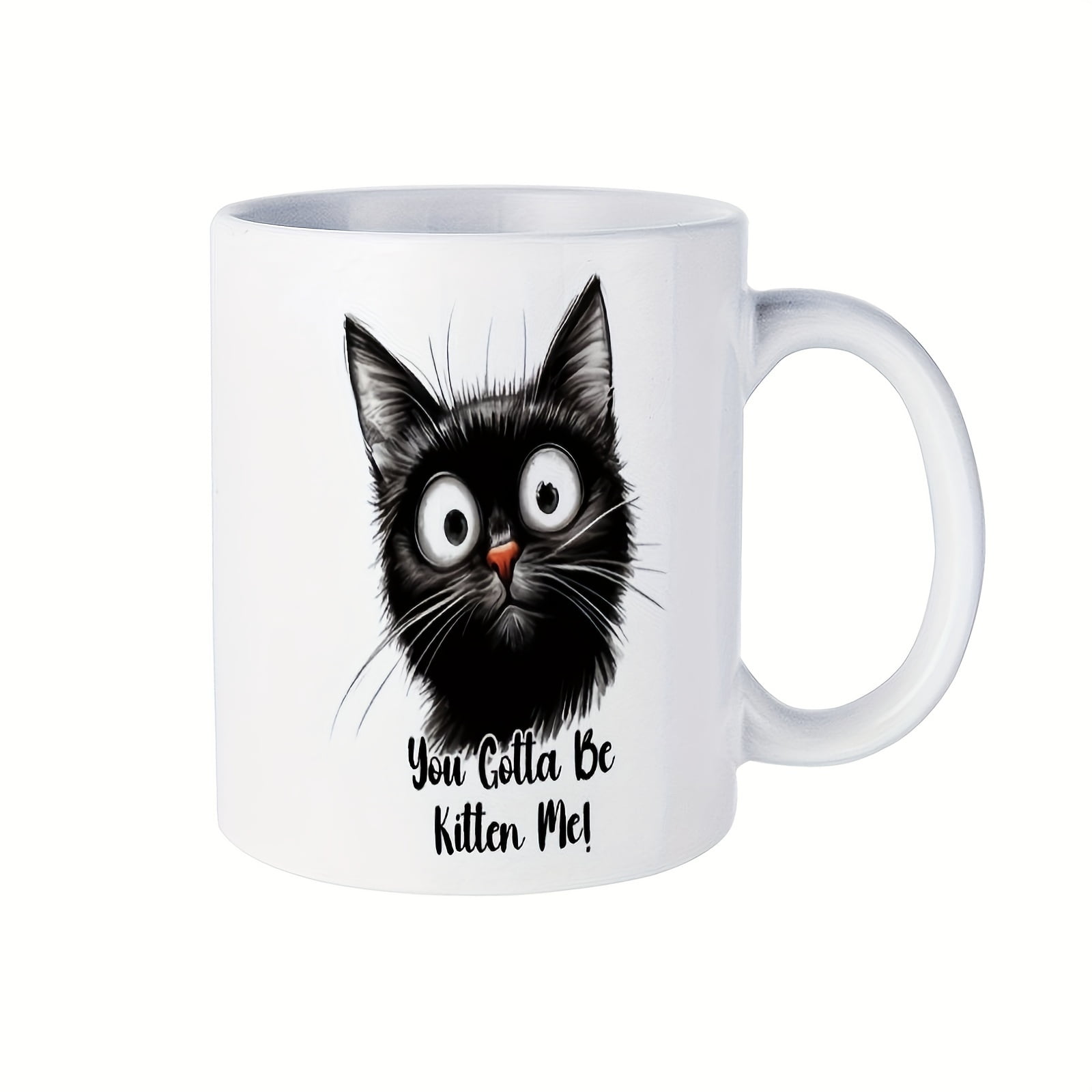 11 oz Insulated Ceramic Cat Coffee Mug - Hand Wash Only, Reusable ...