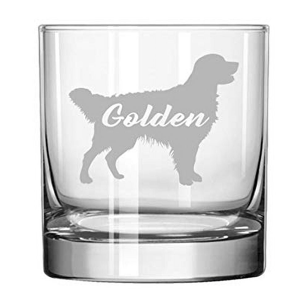 11 oz Rocks Whiskey Highball Glass Golden Retriever 'Golden' - Walmart.com