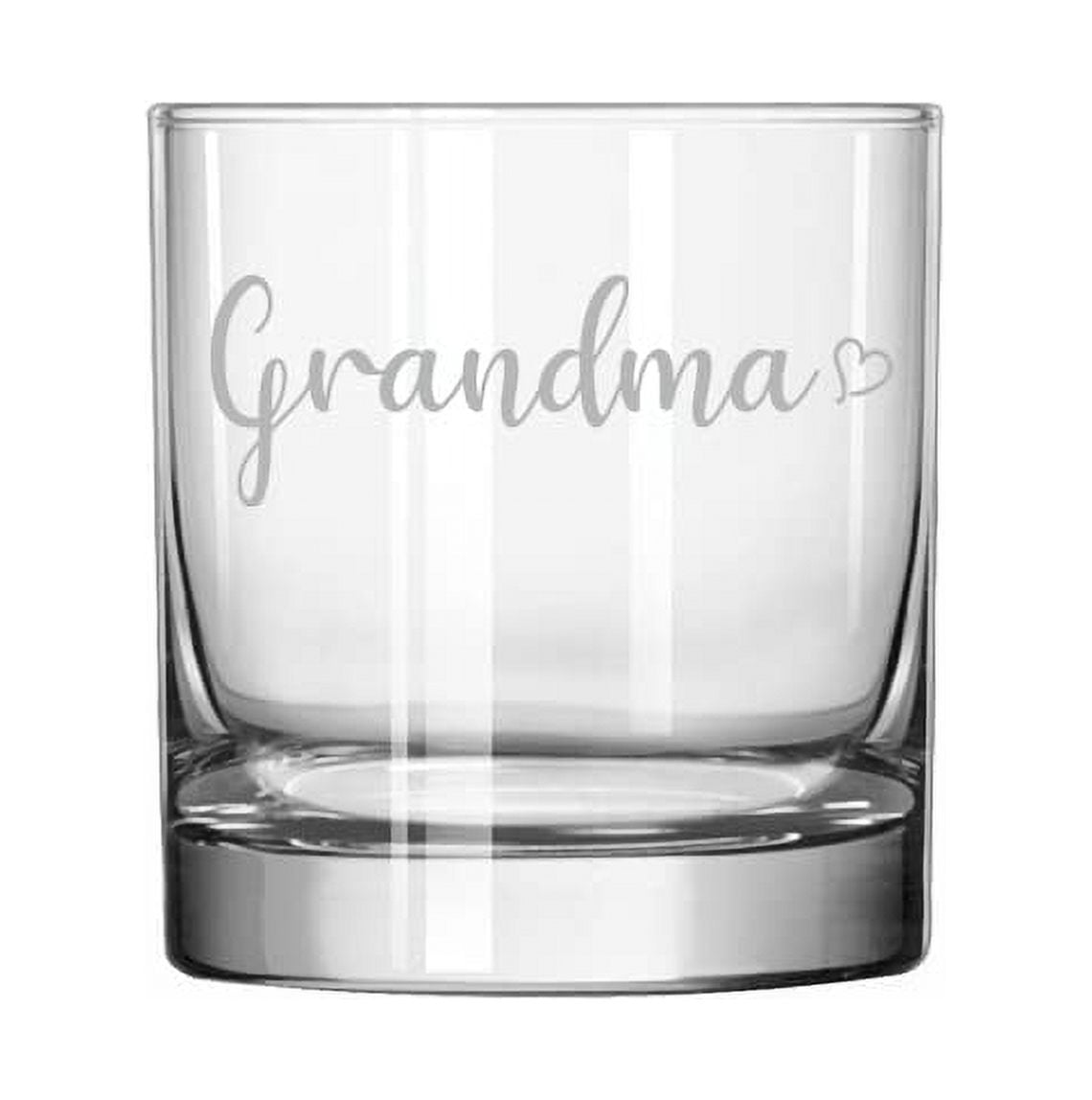 11 oz Rocks Whiskey Highball Glass Grandma With Heart - Walmart.com