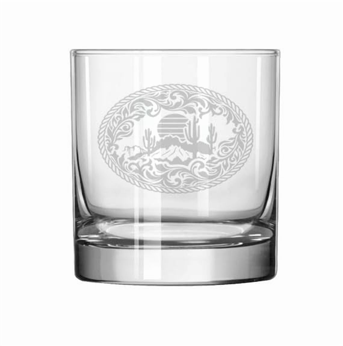 11 oz Rocks Whiskey Old Fashioned Glass Gift Desert Sun Buckle ...