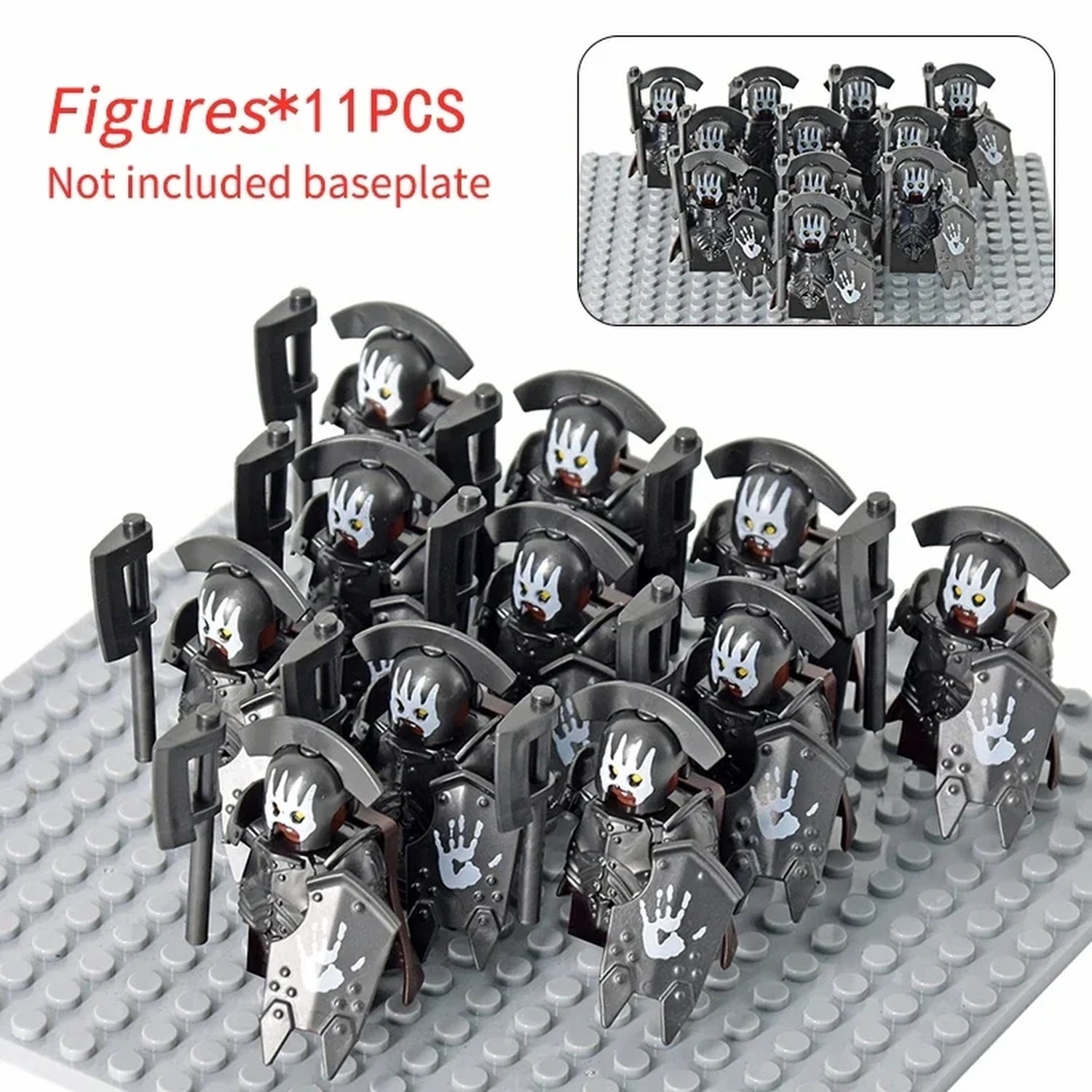 11 piece Fantasy Kingdom LOTR Construction Kit: Dwarf Elf Knight ...