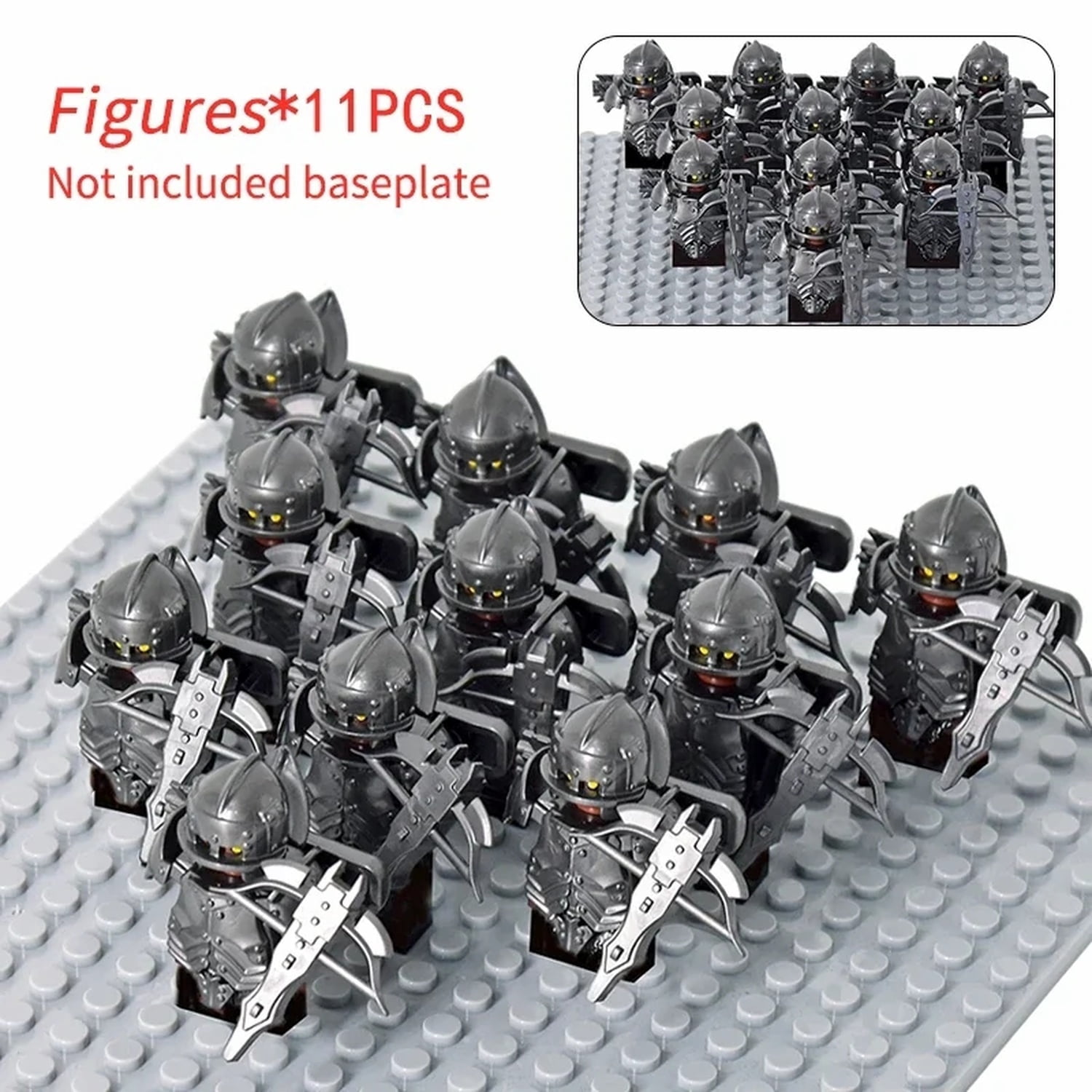 11 piece Fantasy Kingdom LOTR Construction Kit: Dwarf Elf Knight ...