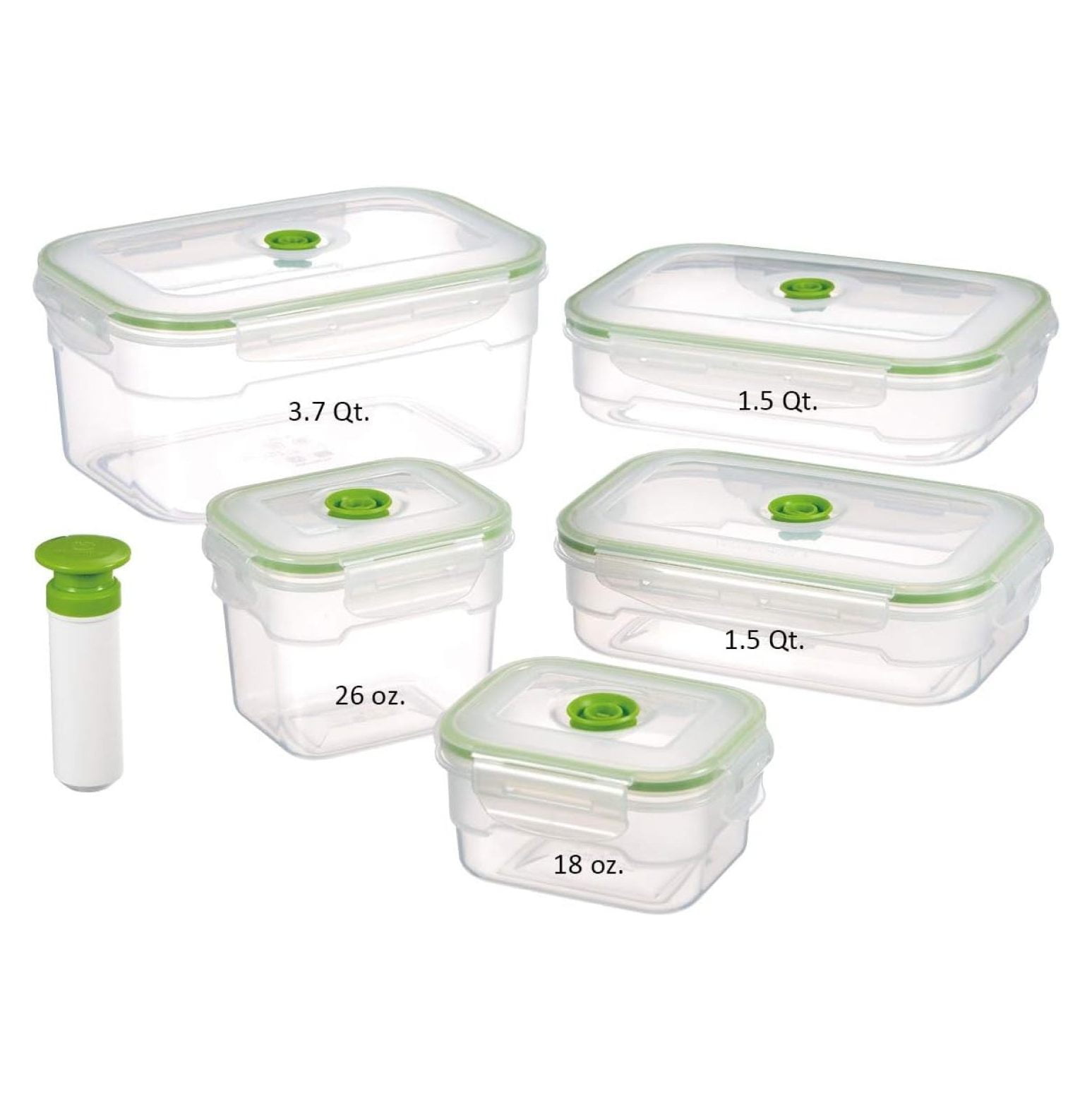 11 piece Vacuum Seal Food Storage Containers with Vacuum Pump, Airtight ...