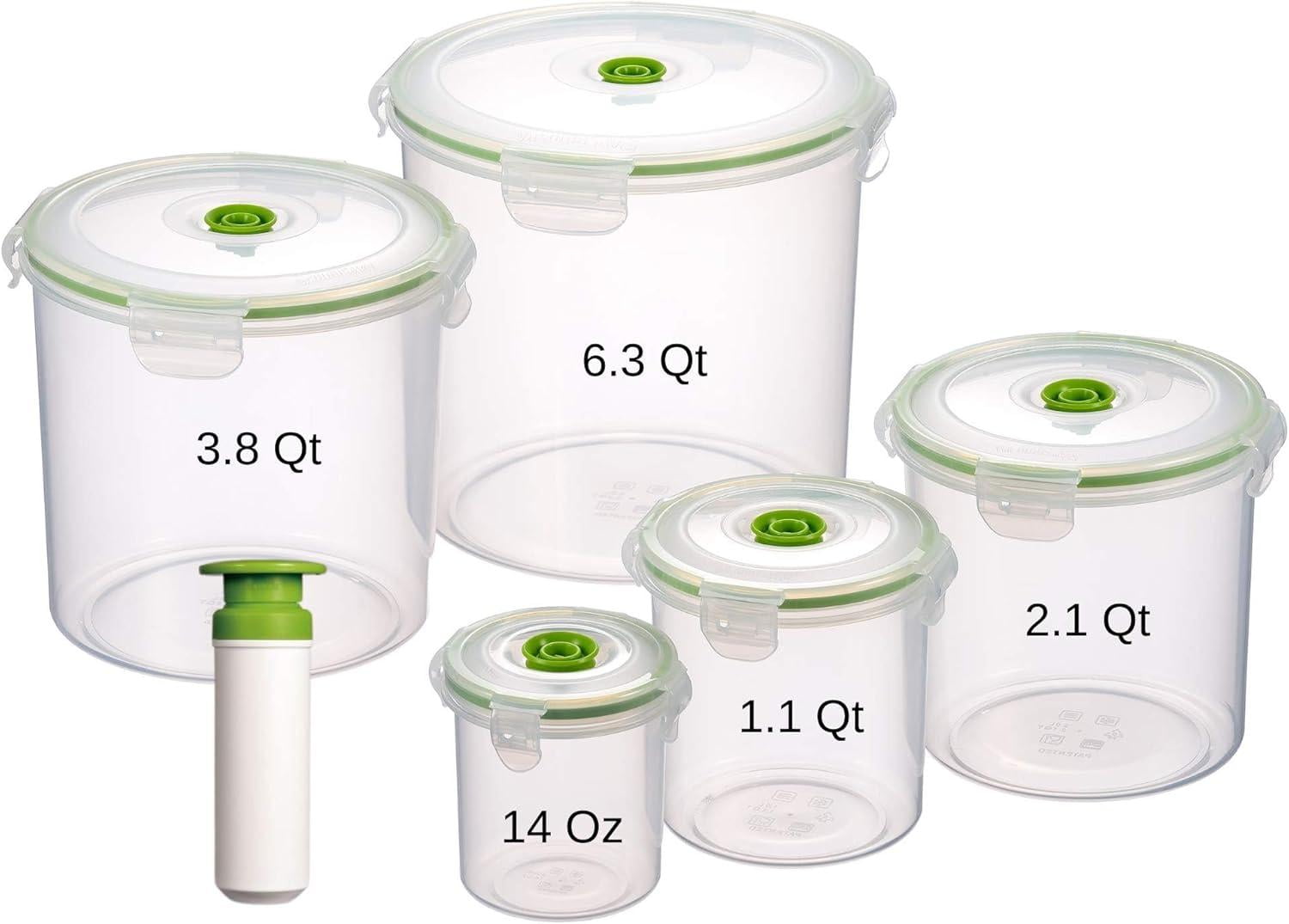 11 piece Vacuum Seal Food Storage Containers with Vacuum Pump, Airtight ...