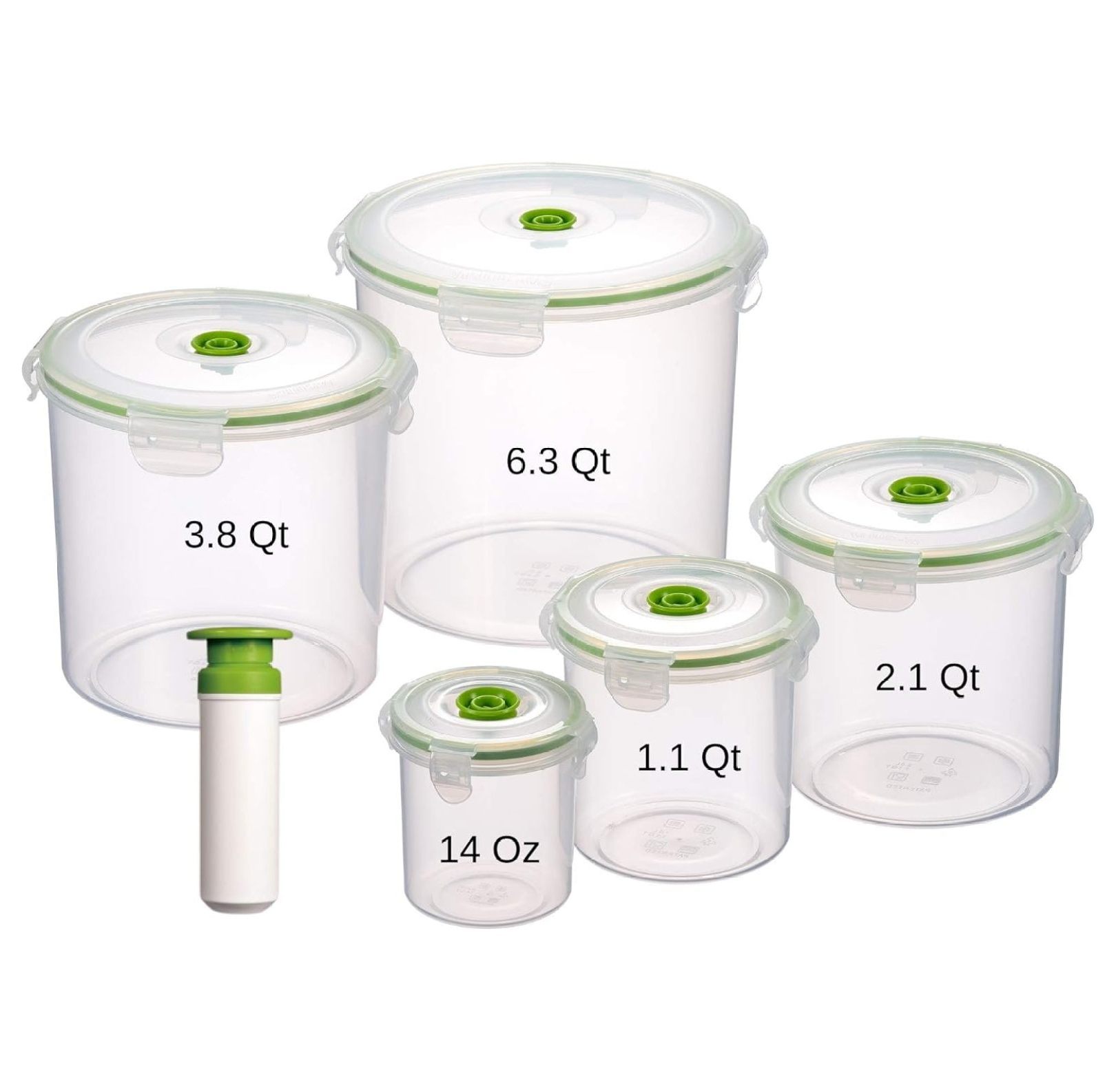 11 piece Vacuum Seal Food Storage Containers with Vacuum Pump, Airtight ...