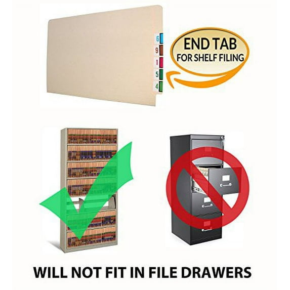 11 pt Manila Folders, Full Cut End Tab, Letter Size, Full Diagonal ...