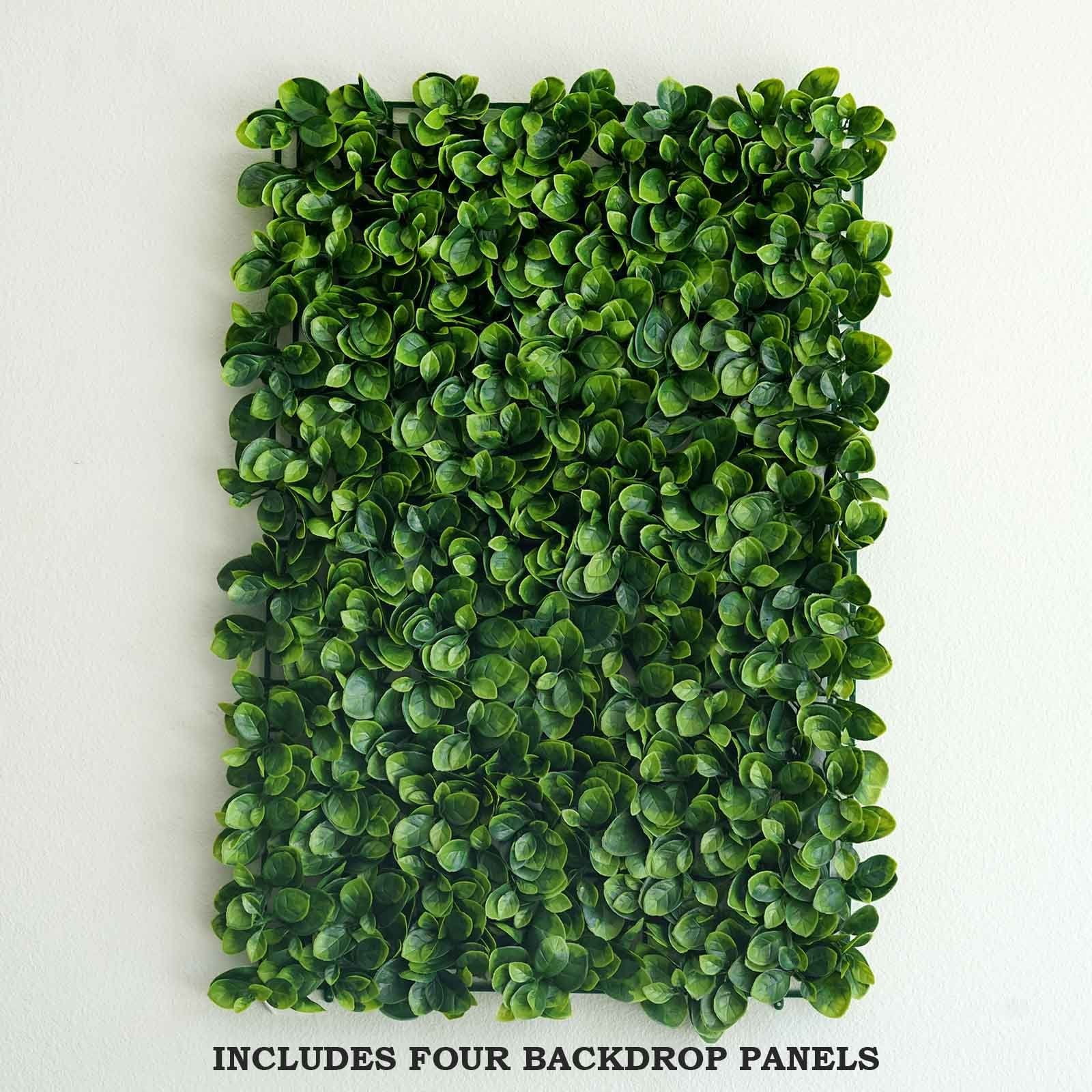 11 sq ft Green Large Boxwood Leaves 11UV Protected Wall Backdrop Panels ...