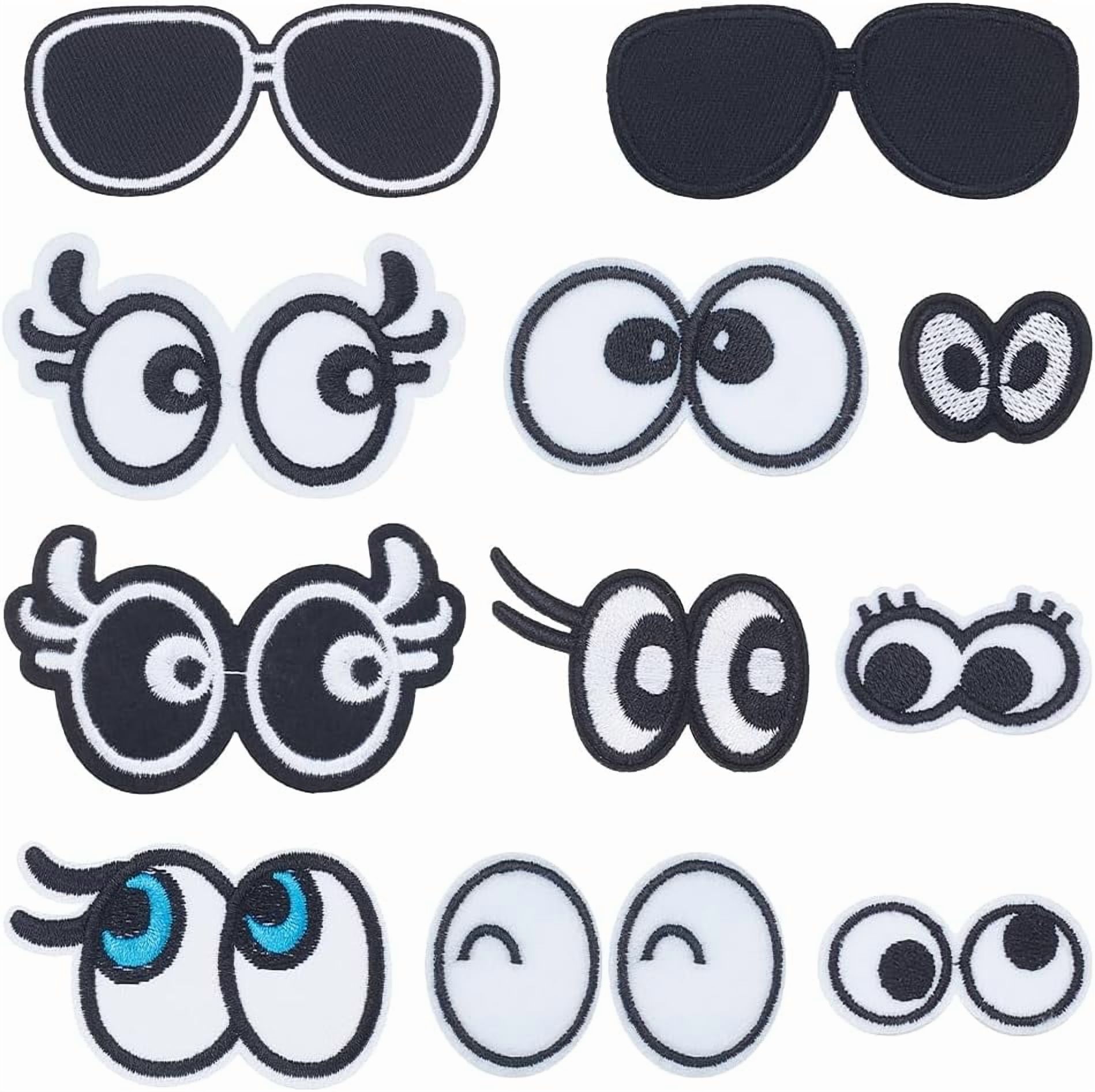 11 styles Eye Cotton Embroidery Iron on Clothing Patches Costume ...