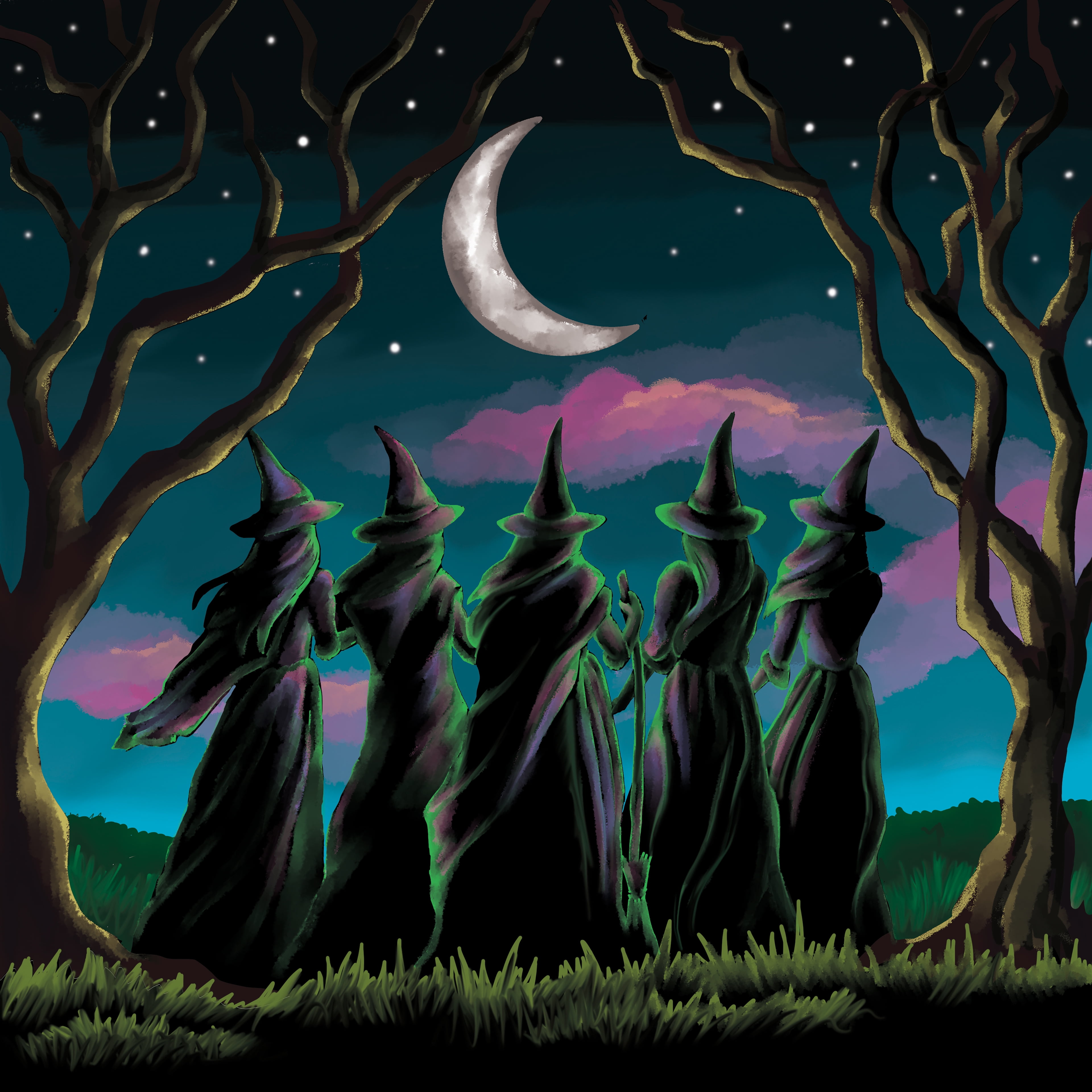 11" x 11" Witches Circle Canvas Painting Kit by Craft Smart ...