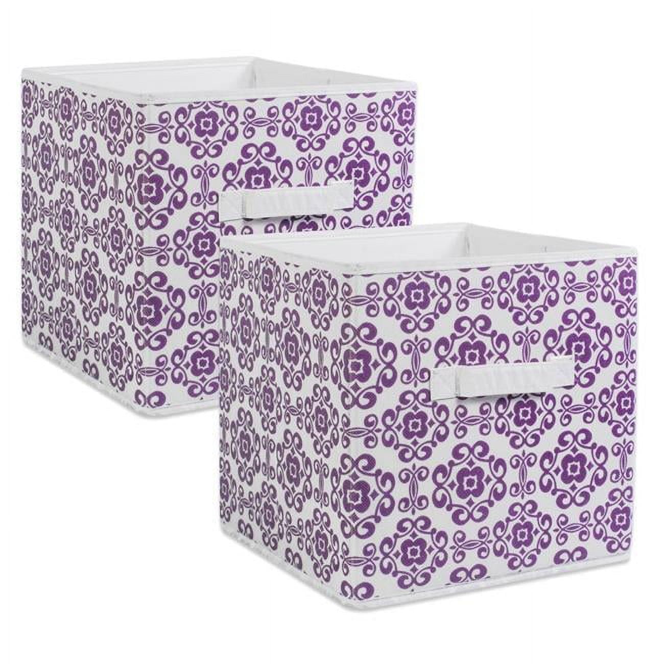 11 x 11 x 11 in. Nonwoven Scroll Square Polyester Storage Cube ...