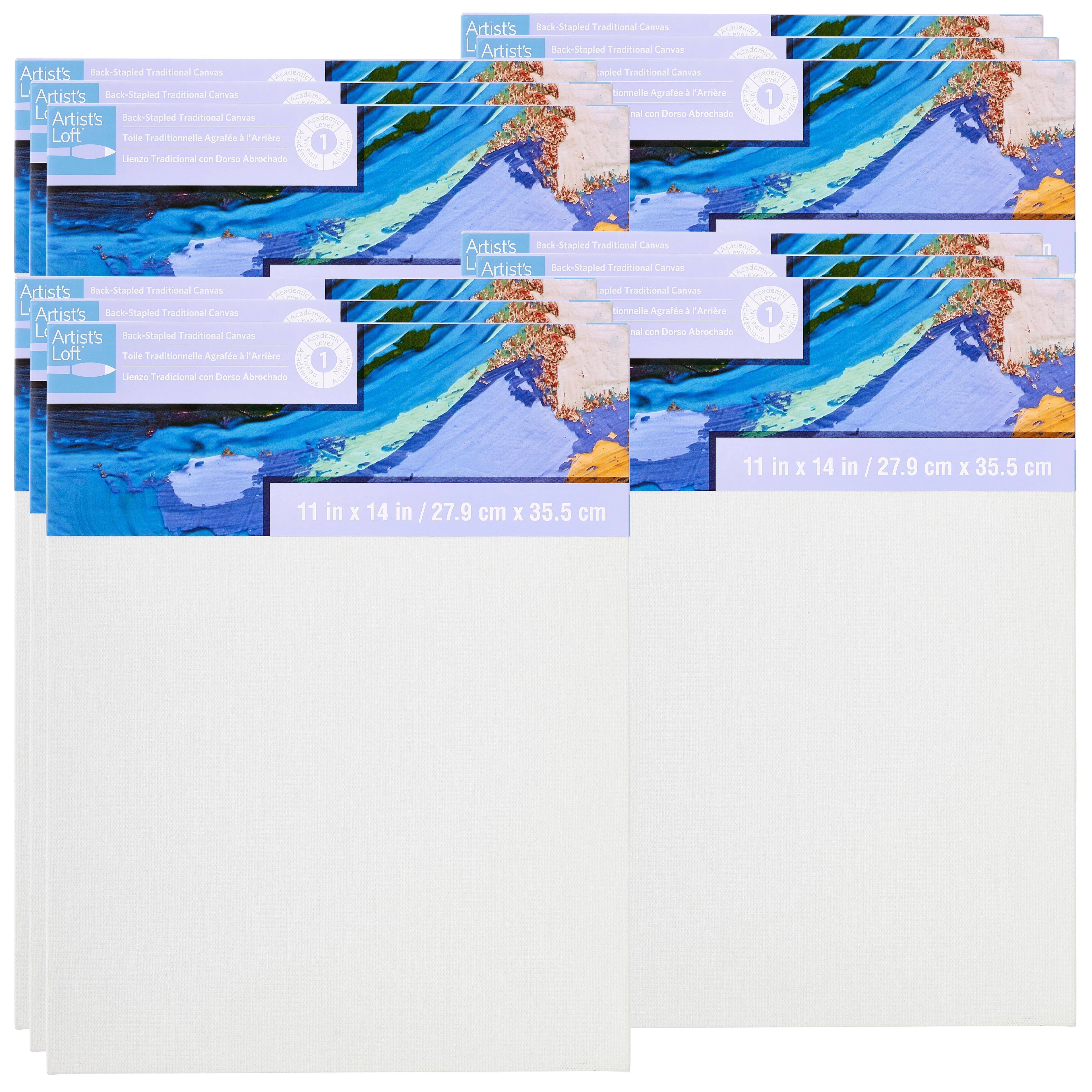 11" x 14" Level 1 Back Stapled Traditional Canvas by Artist's Loft ...