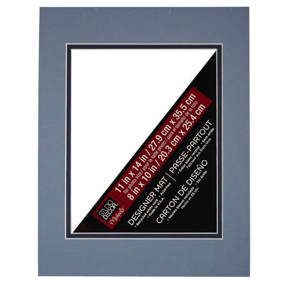 Studio Decor 11" x 14" Military Blue Picture Frame with 8" x 10 ...