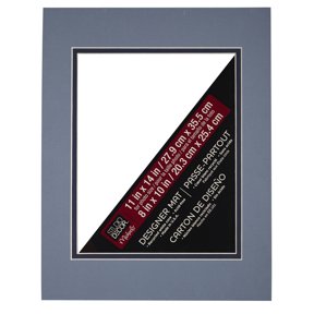 11" x 14" White Belmont Float Picture Frame with 8" x 10" Mat by Studio ...