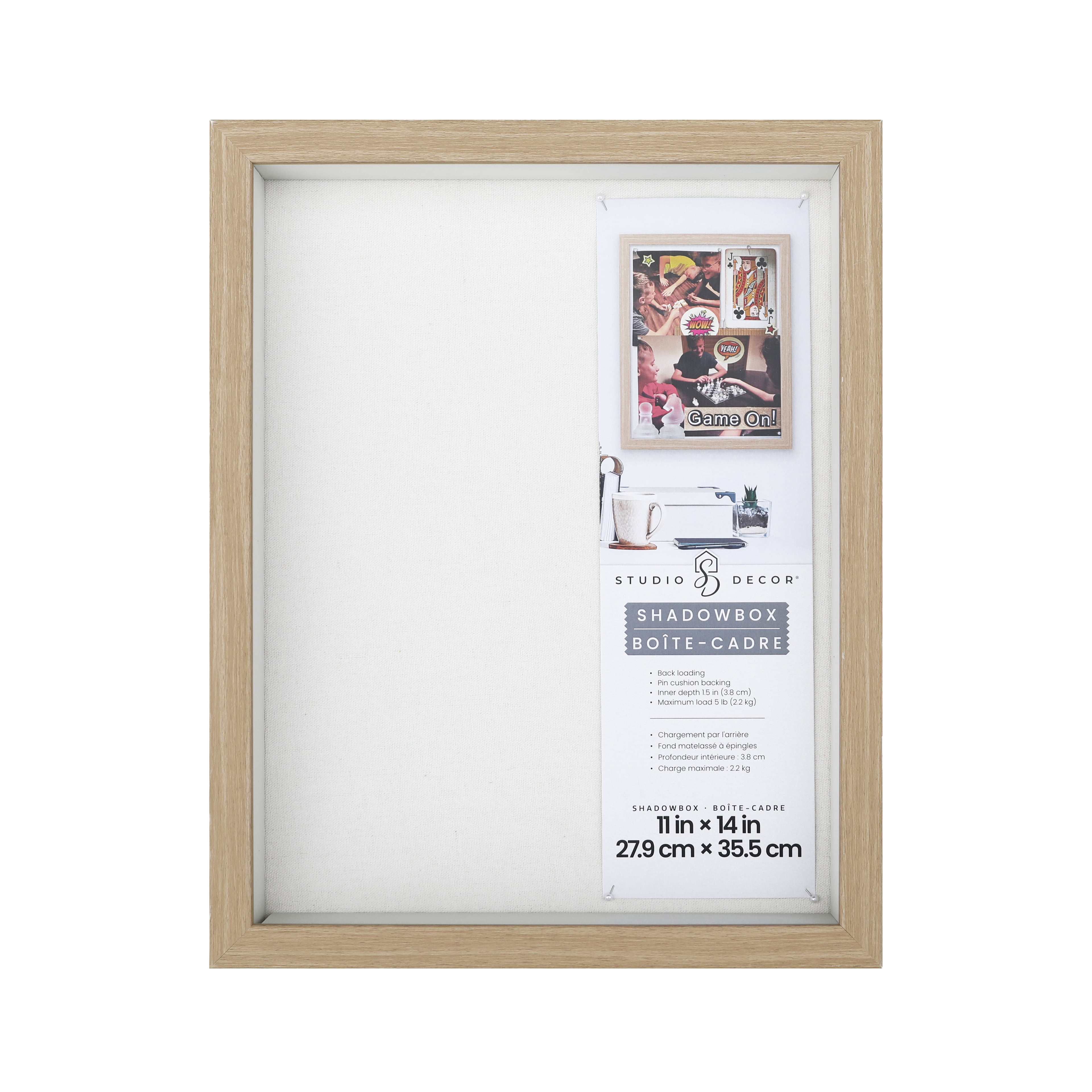 11" x 14" Natural Shadow Box Picture Frame by Studio Décor - Includes ...