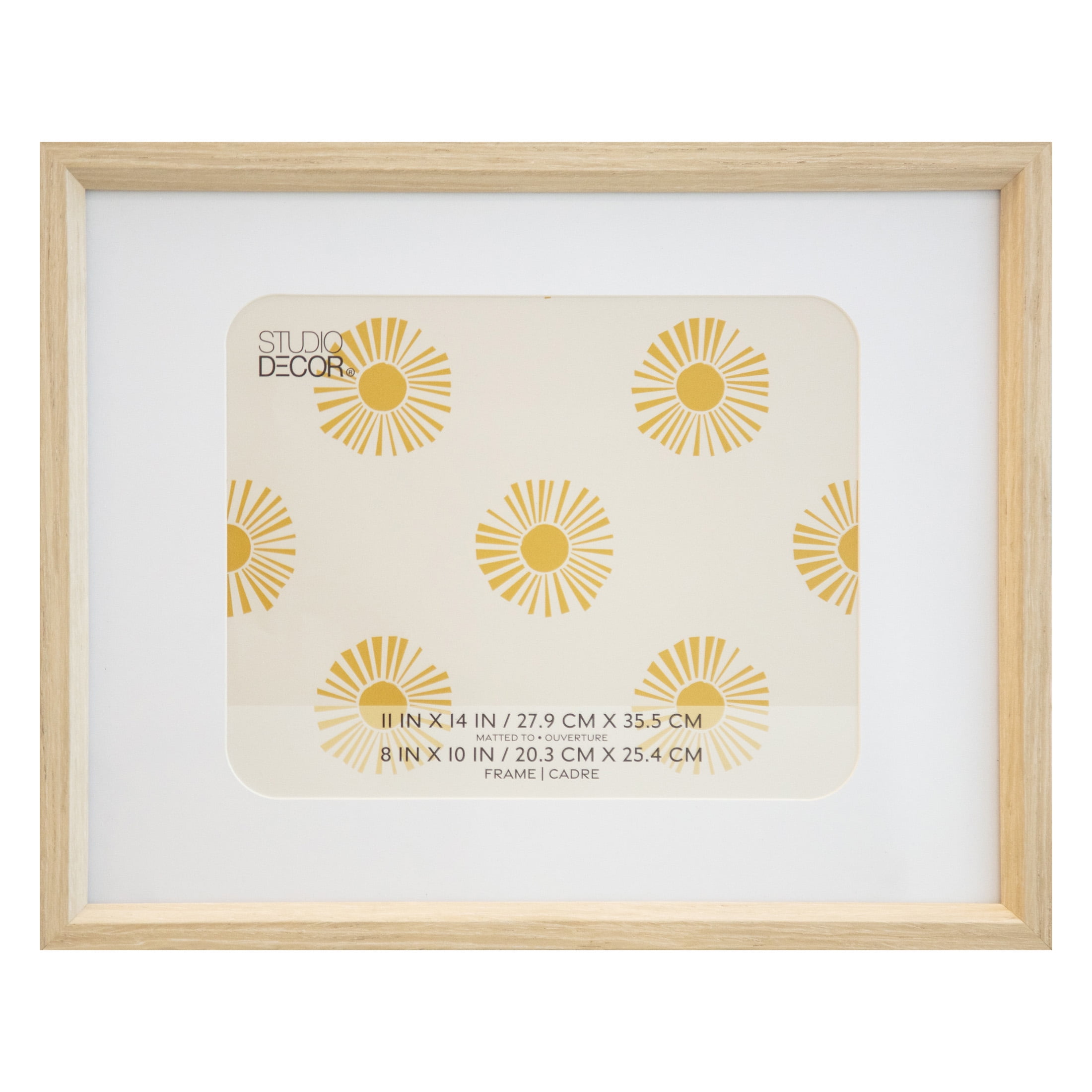 Studio Decor 11" x 14" Neutral Basic Light Beige Picture Frame with Mat ...