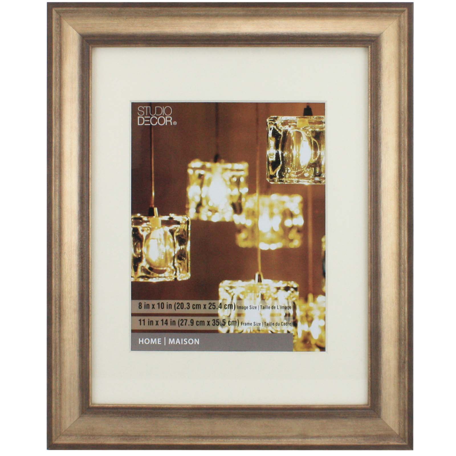 11" x 14" Rustic Bronze Frame with Mat - Home by Studio Decor - Walmart.com
