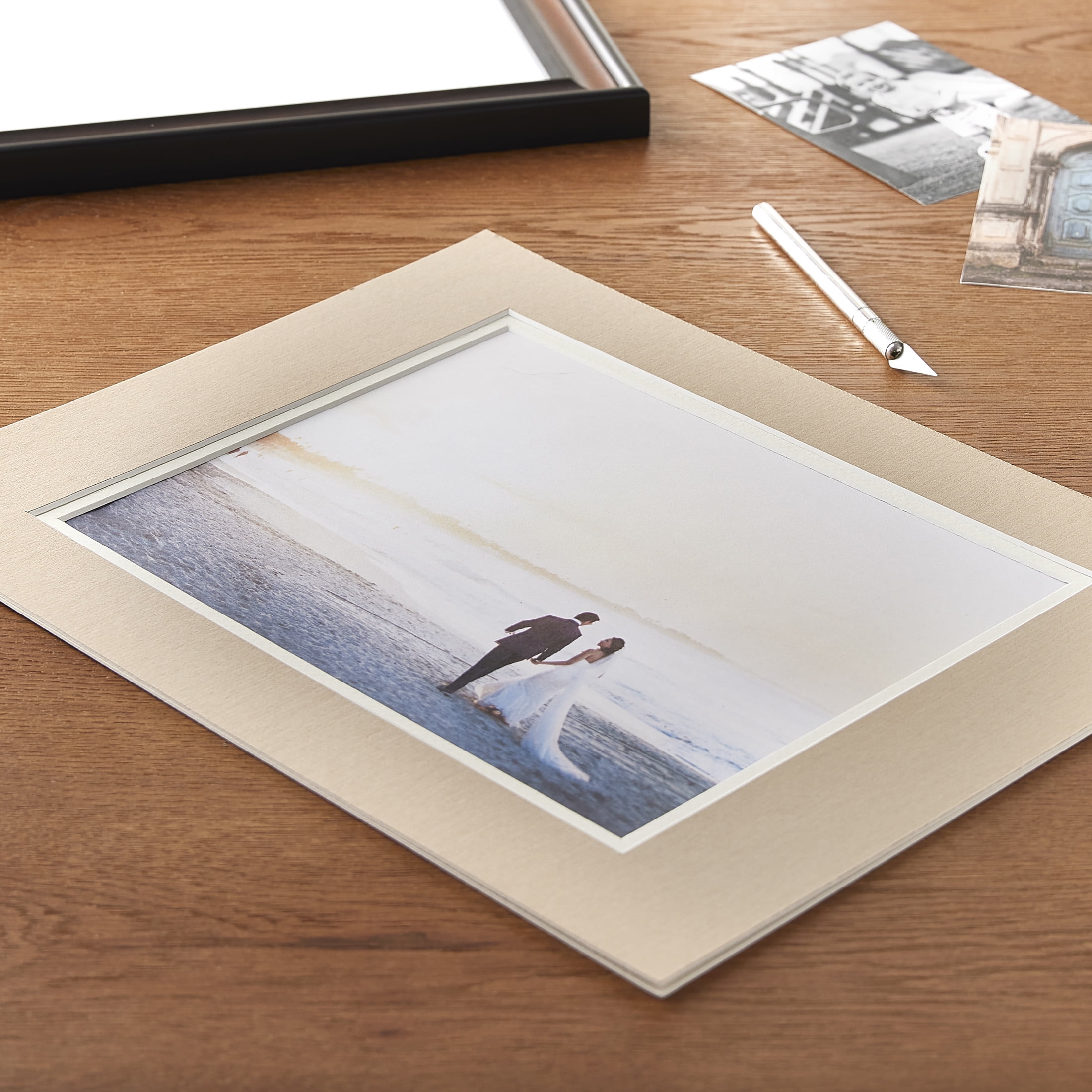 11" x 14" Tan Picture Frame with 8" x 10" Opening by Studio Décor ...