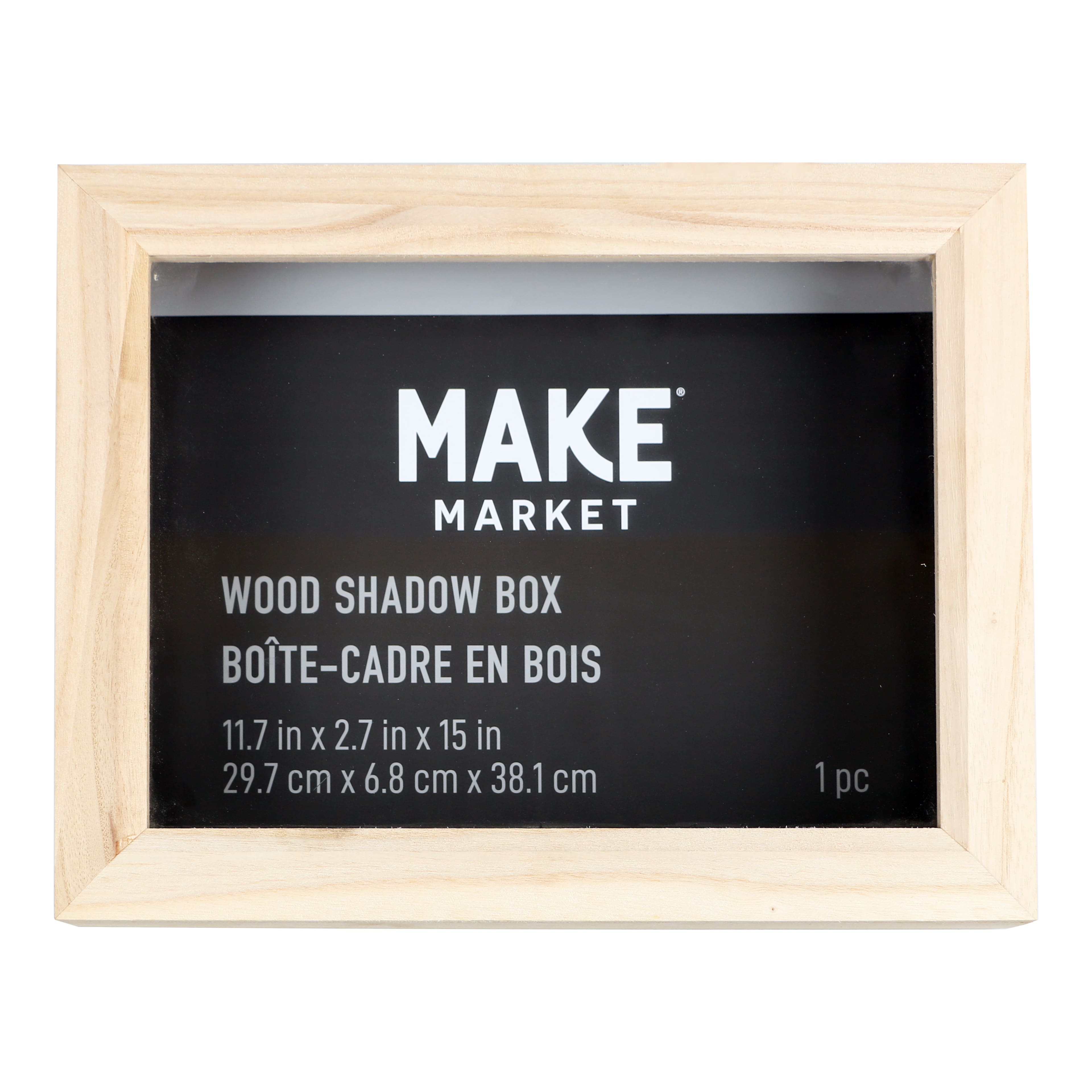 11” x 14” Unfinished Wooden Shadow Box Picture Frame by Make Market ...