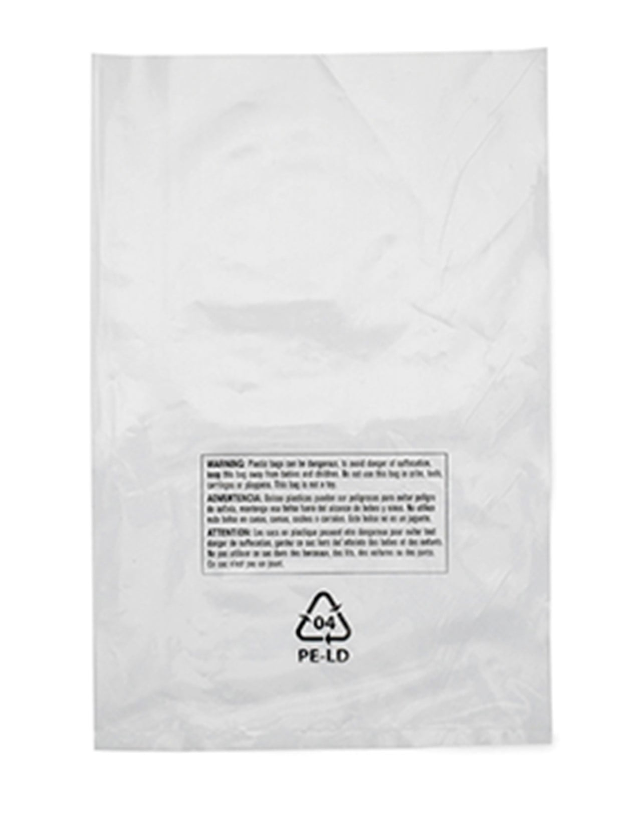 11" x 14" x 2 mil Clear Plastic Suffocation Warning Bags with 10pt ...