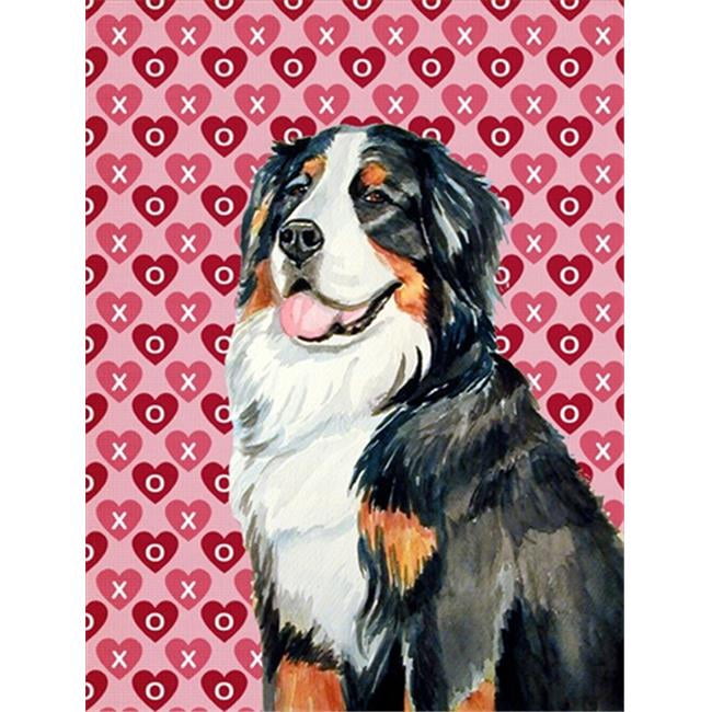 11 x 15 in. Bernese Mountain Dog Hearts Love And Valentines Day ...