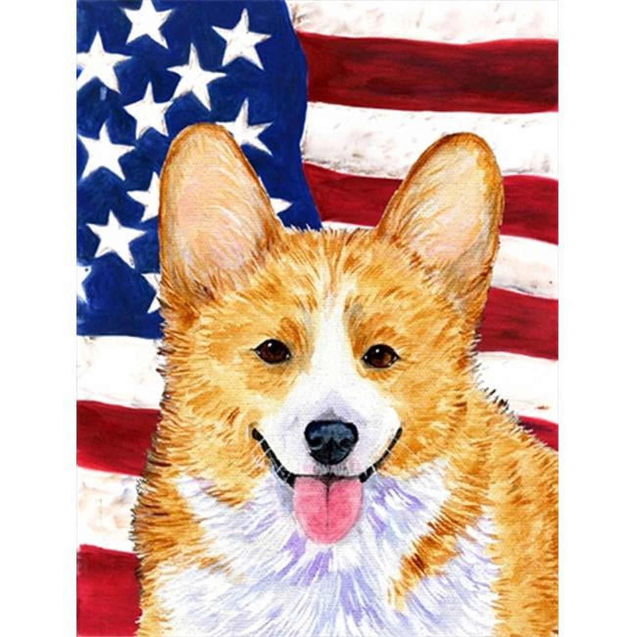 11 x 15 in. USA American Flag with Corgi Garden Size Flag - Walmart.com
