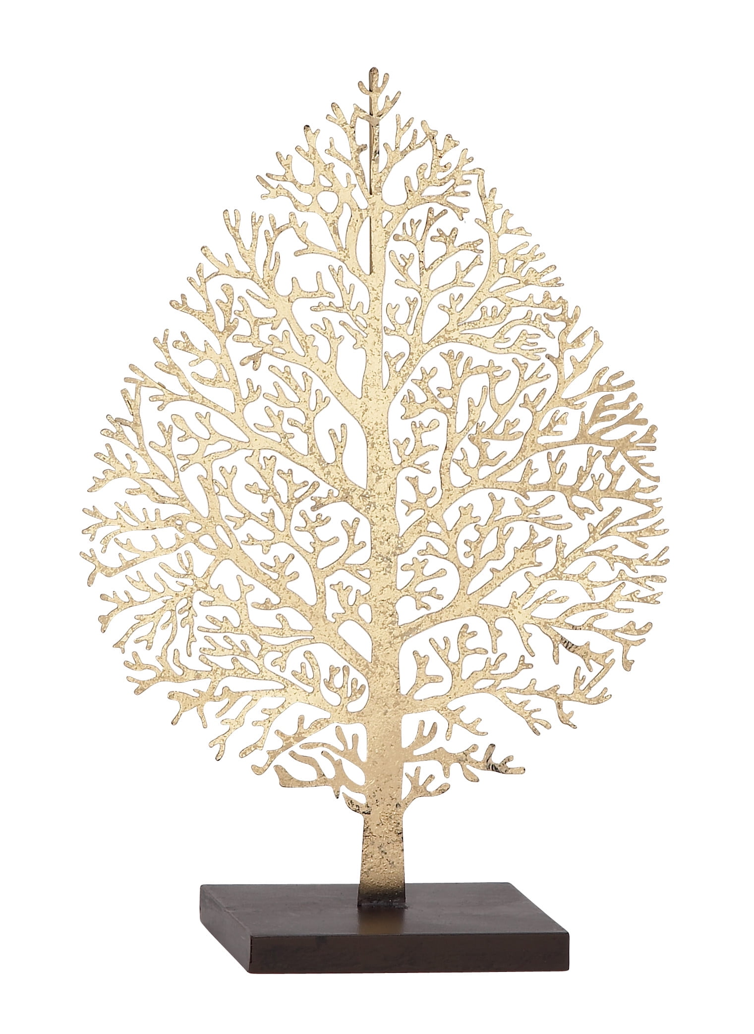 11" x 16" Gold Metal Tree Sculpture, by DecMode - Walmart.com