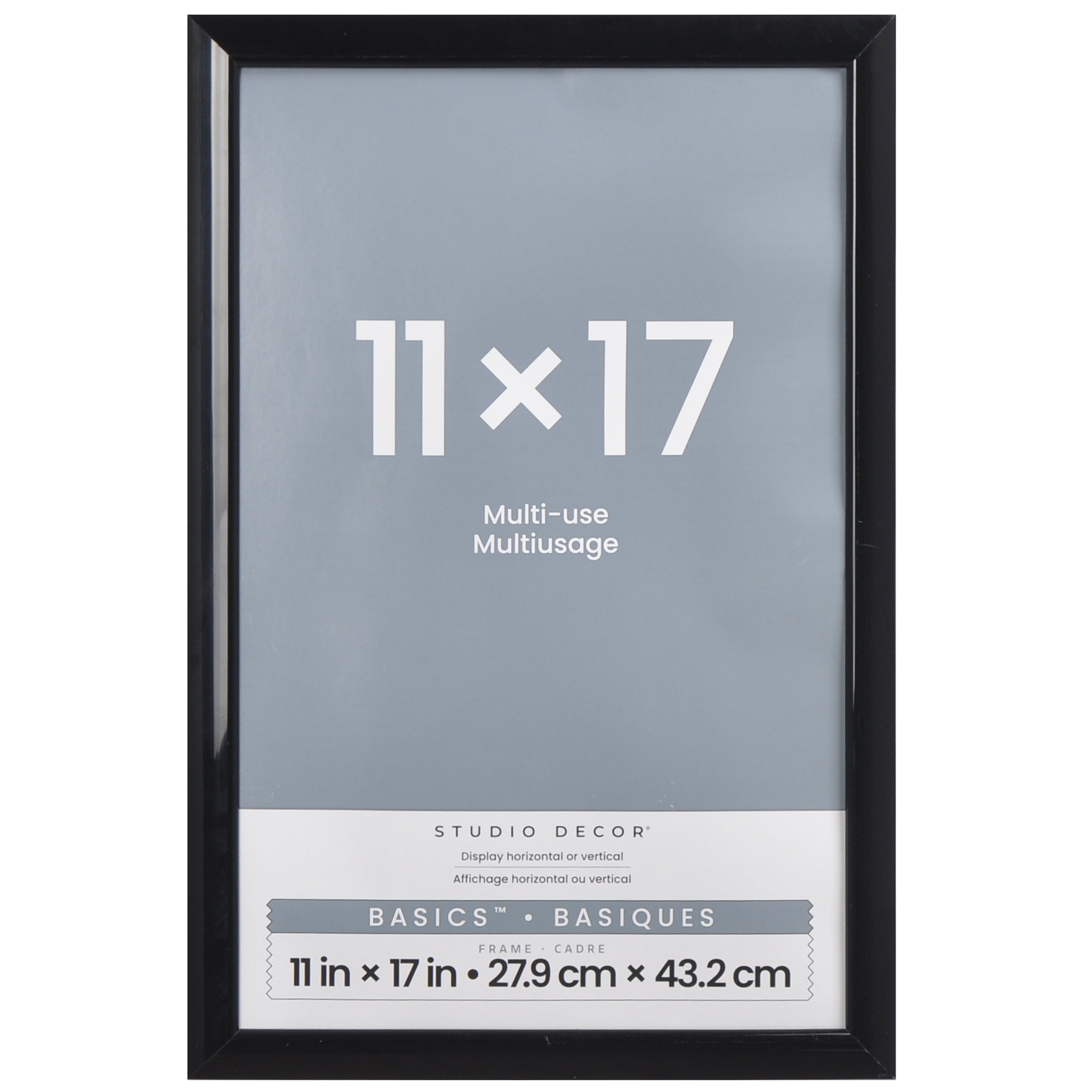 11" x 17" Black Multi-Use Frames by Studio Décor – Wall-Mount PVC - MDF ...