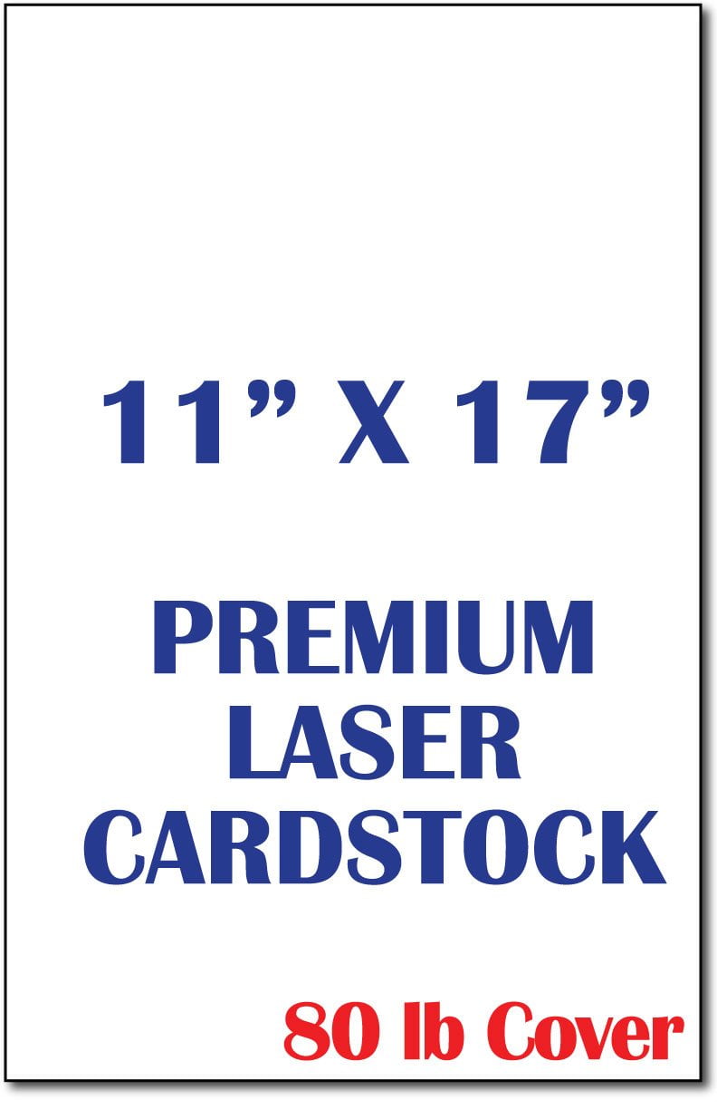 11" x 17" Cardstock Sheets for Inkjet or Laser Printers - 80lb Cover ...