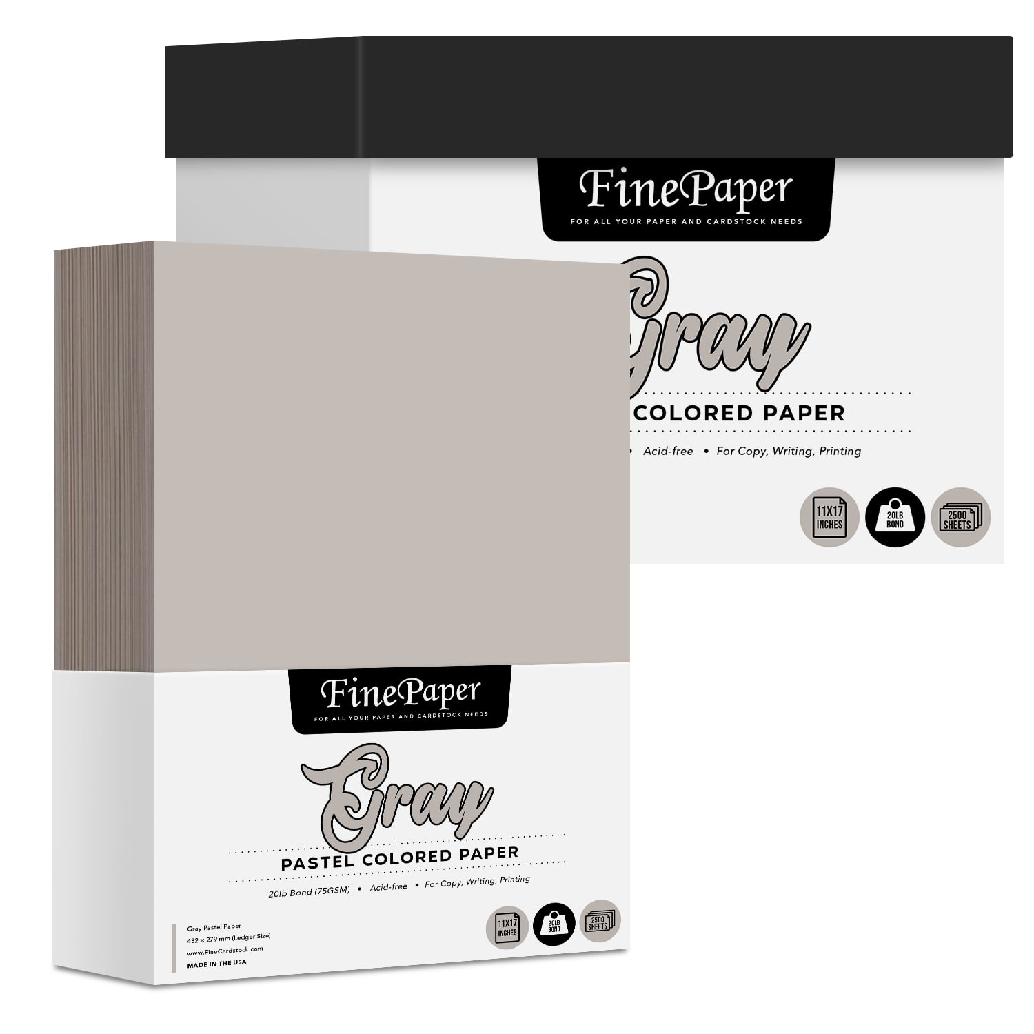 11 x 17" Gray Pastel Color Paper – Great for Arts and Crafts and ...