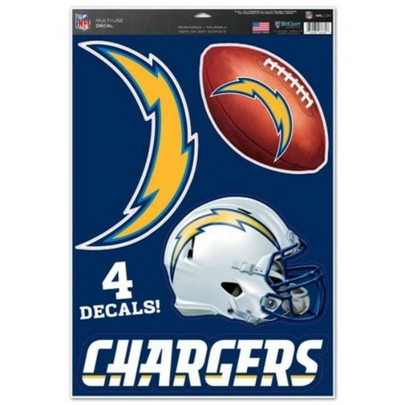 11 x 17 in. Los Angeles Chargers Decal for Multi Use Cut to Logo - 4 ...