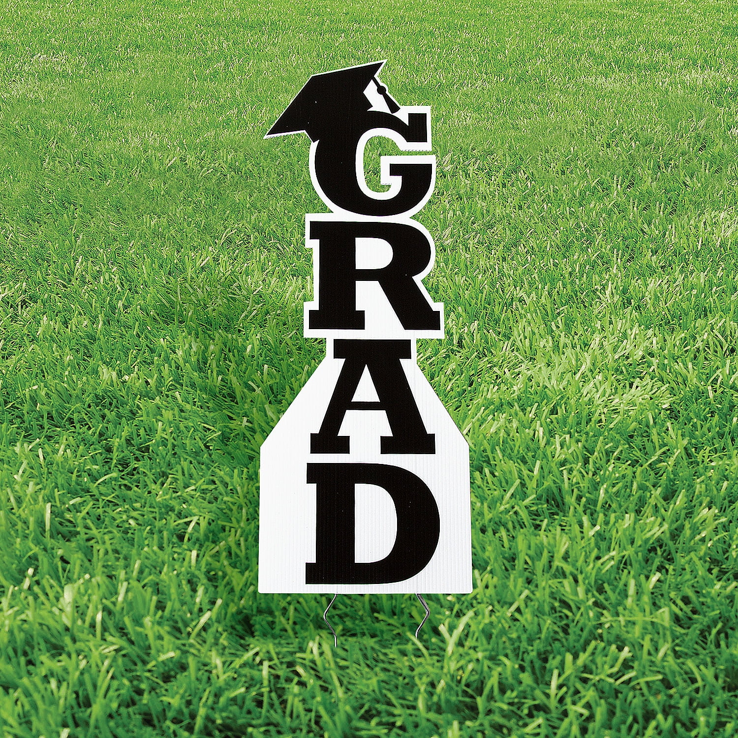 11" x 30" Black Grad Vertical Yard Sign - Walmart.com
