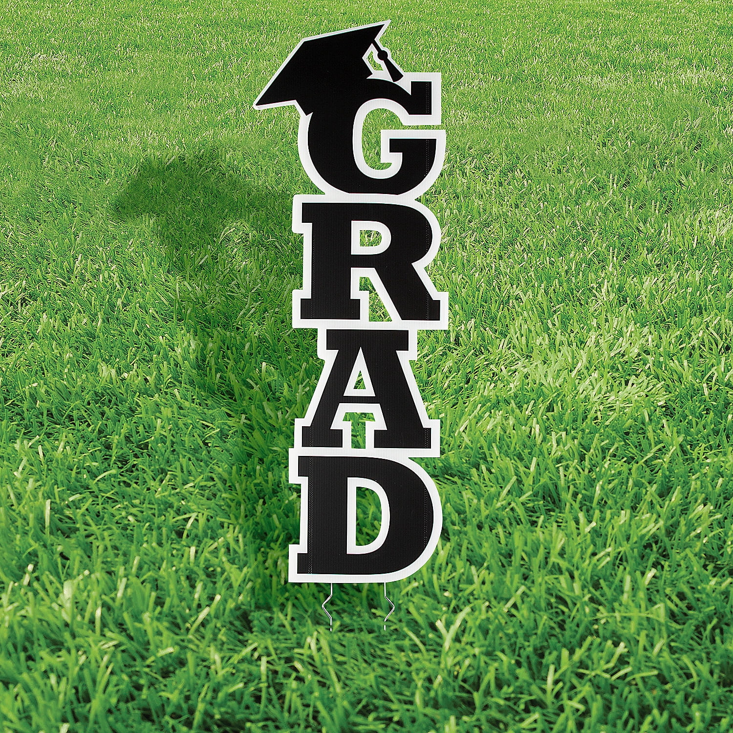 11" x 30" Black Graduation Party Yard Stake - Walmart.com