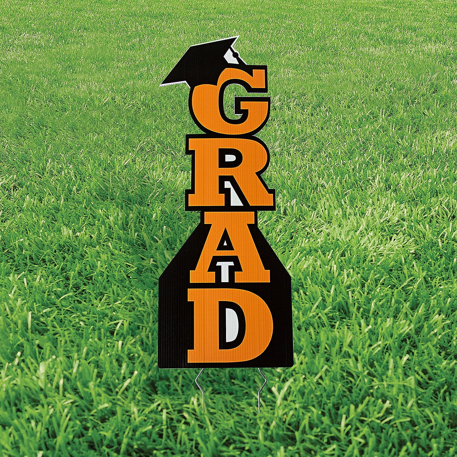 11" x 30" Orange Grad Vertical Yard Sign - Walmart.com