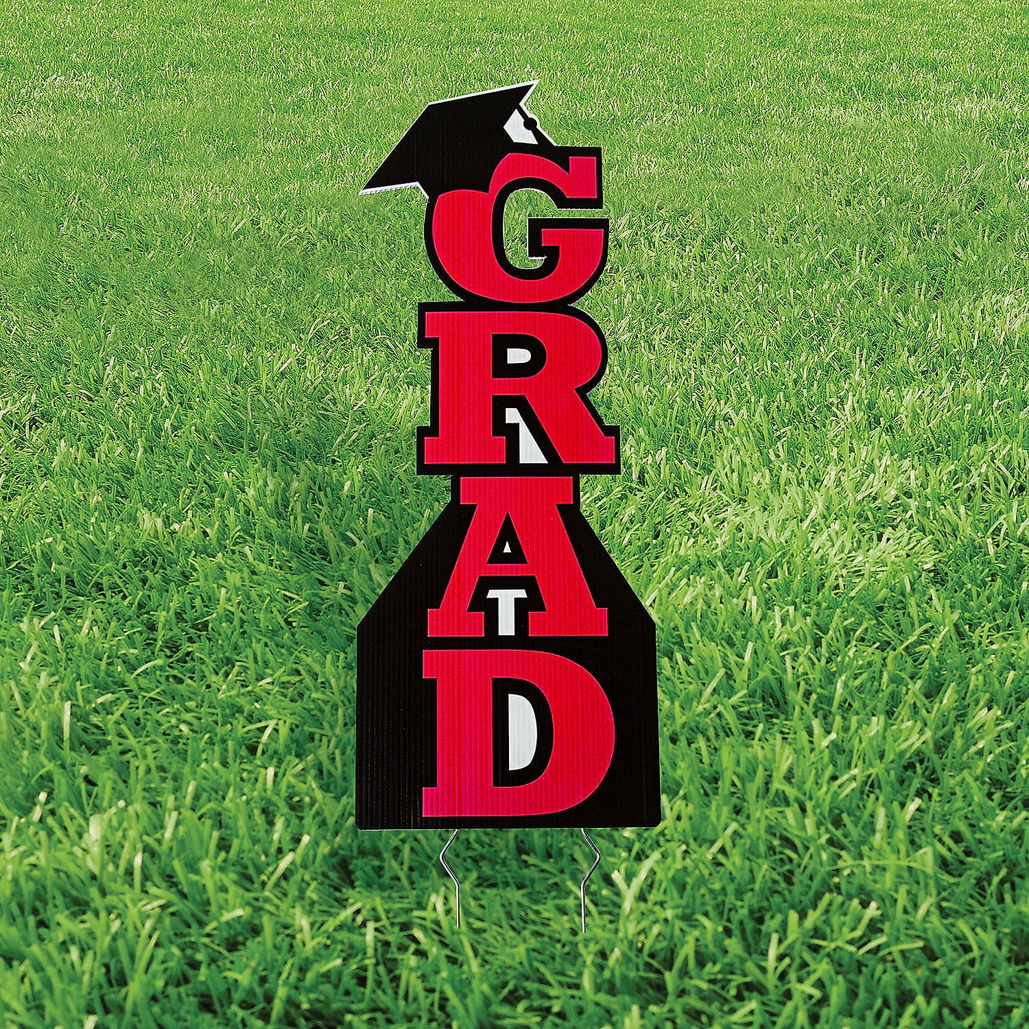 11" x 30" Red Grad Vertical Yard Sign - Walmart.com