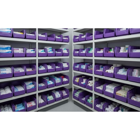 11" x 5-1/2" x 5" (6 Pack) Plastic Stackable Storage Bin and Hanging ...