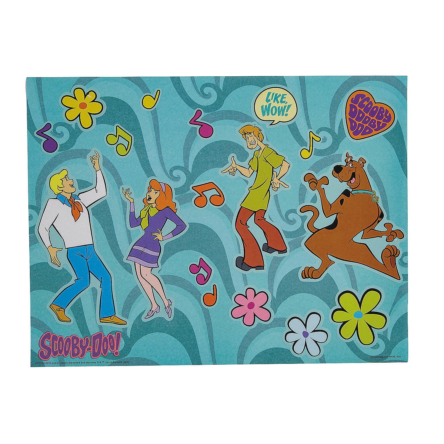 11" x 8 1/2" Scooby-Doo Sticker Scenes - 12 Pieces - Walmart.com
