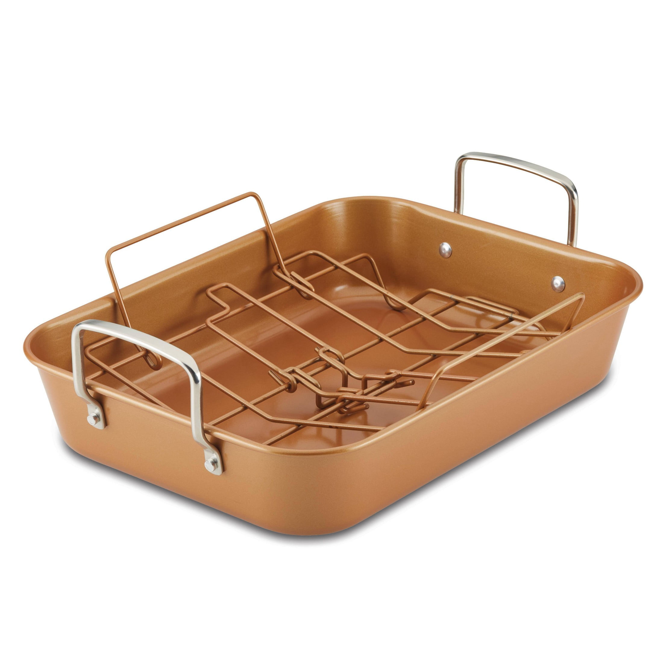 11"x15" Copper Nonstick Roasting Pan - Walmart.com
