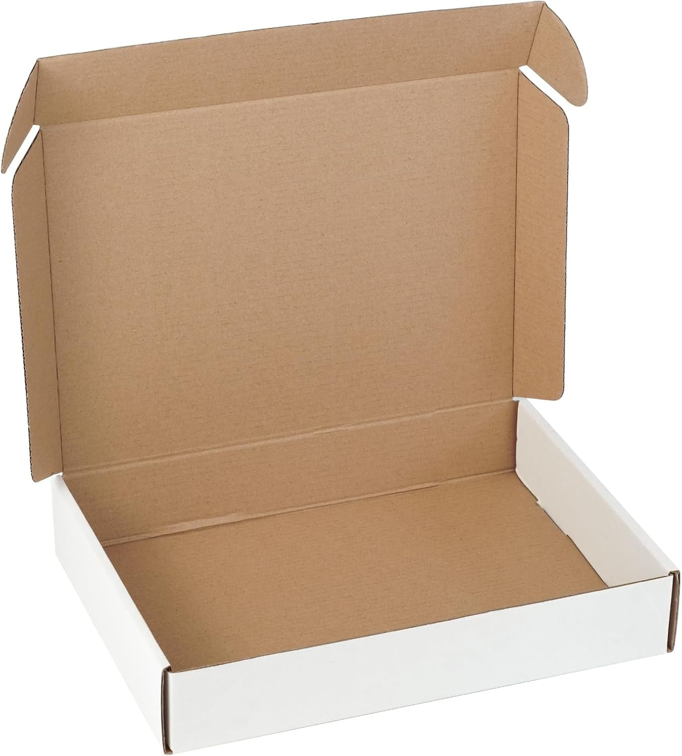 11"x8"x2" Shipping Boxes Set of 5, White Corrugated Cardboard Box ...