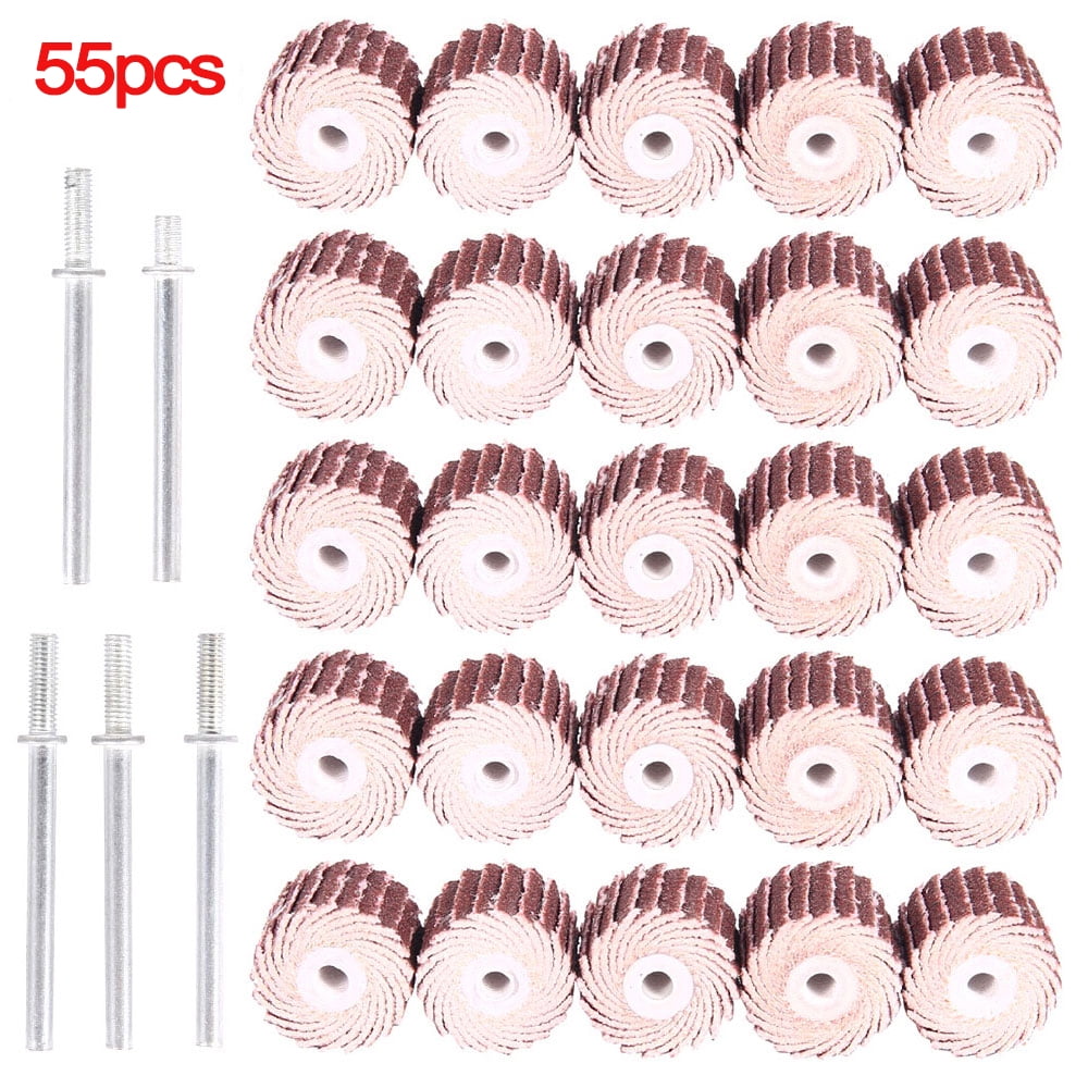 110/55Pcs Sanding Flap Disc Grinding Wheels 80#~600# Sand Rotary Tool ...