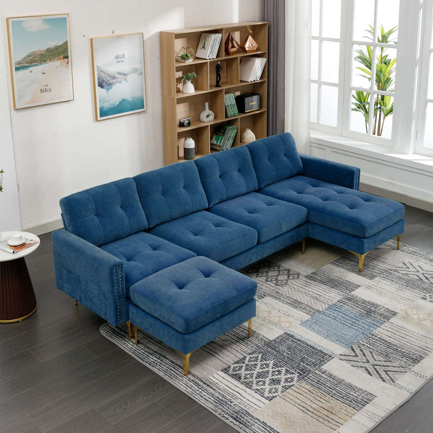 110 6 L Shape Convertible Sectional Sofa Couch Modular Sectional Sofa