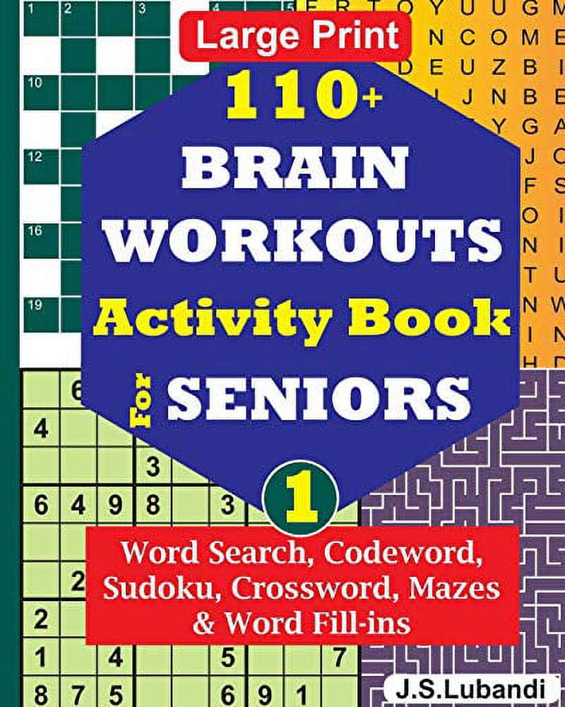 Pre-Owned 110+ BRAIN WORKOUTS Activity Book for SENIORS; Vol.1 (110 ...
