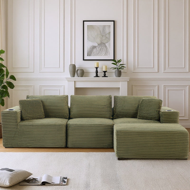 Cloud Modular L-Shape Upholstered Deep Seat and No Assembly Required ...