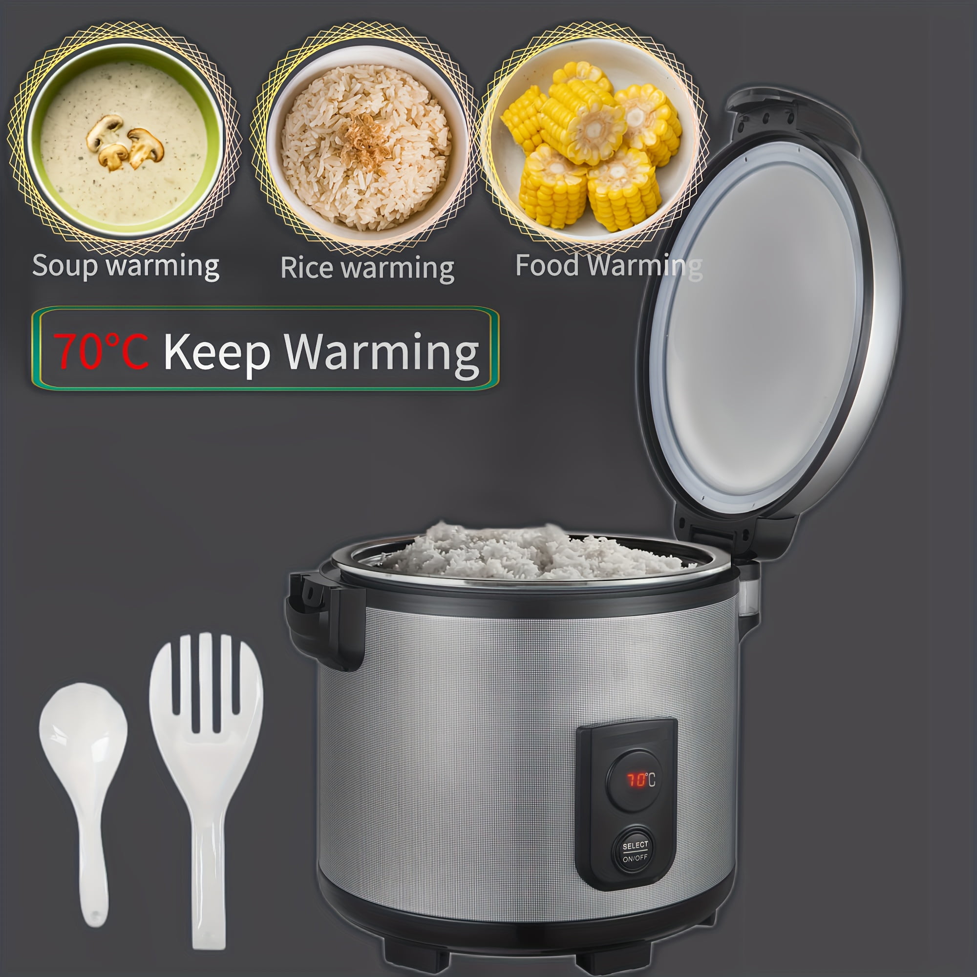 110-Cup (5.28gal) Commercial Rice Warmer (NOT Rice Cooker) - FDA Food ...